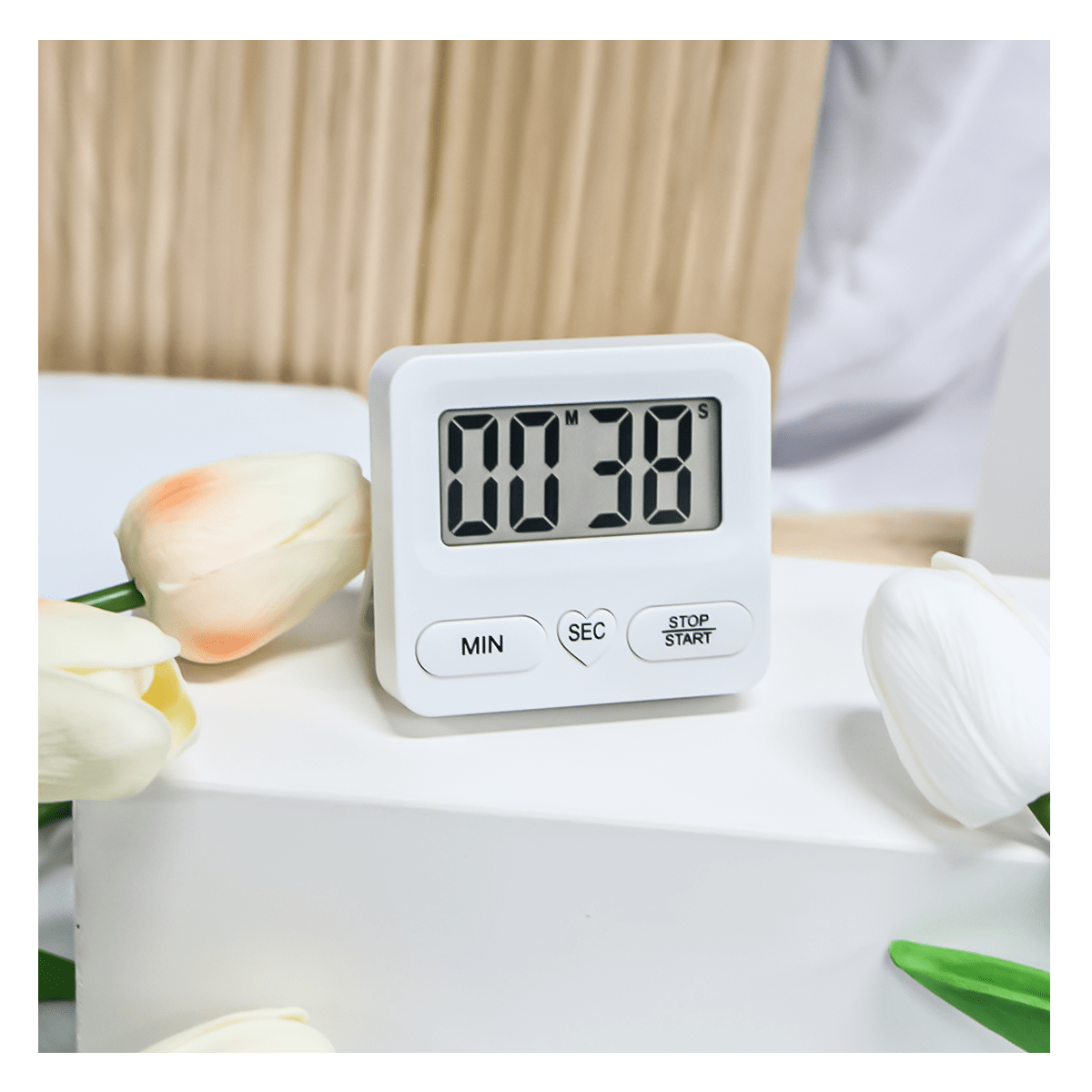 1pc Heart Shaped Timer Kitchen Alarm Study Time Management Electronic ...