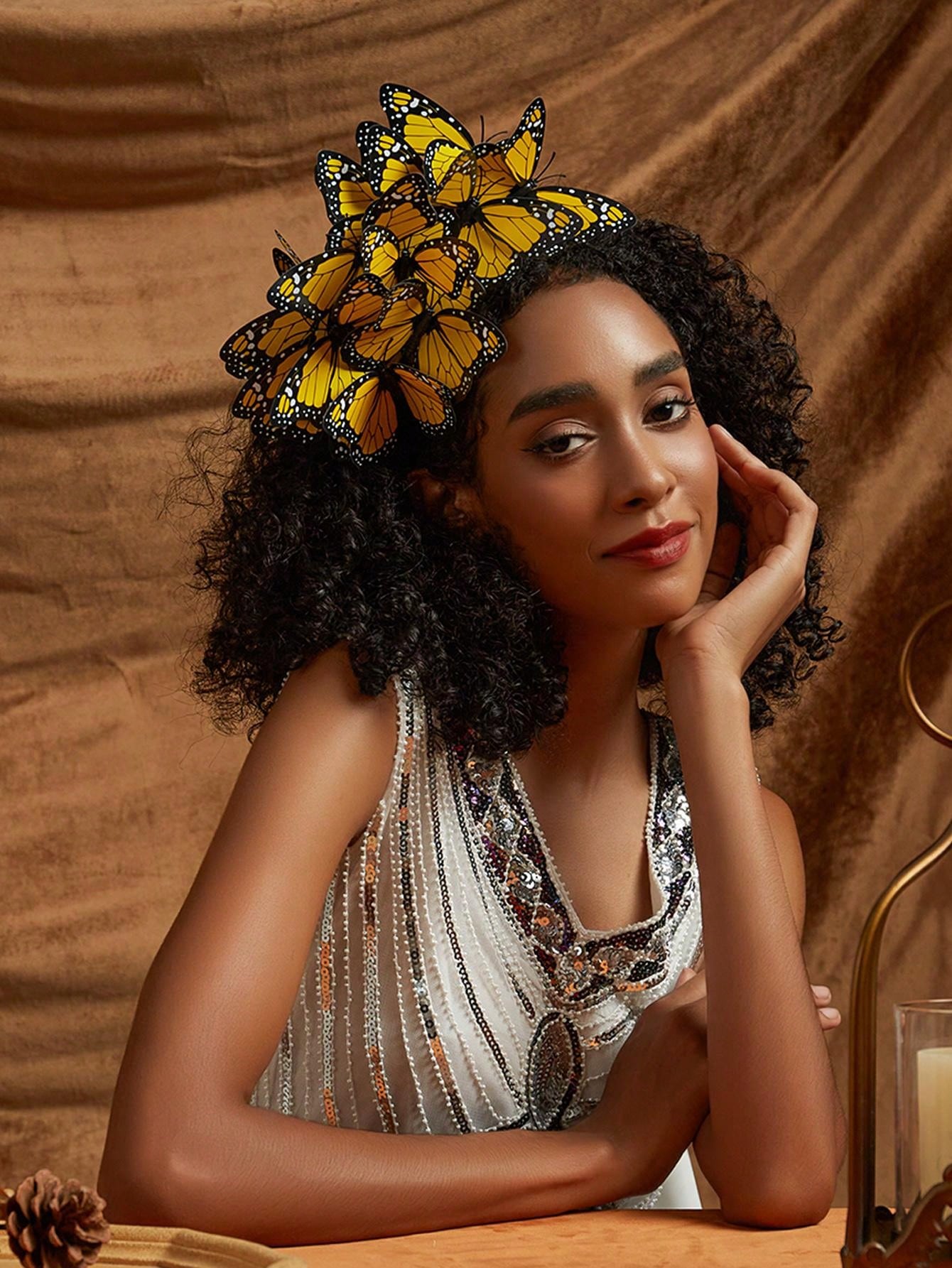 Papillon Bibi Chapeau Monarque Papillon Bandeau Couronne Tea Party ...