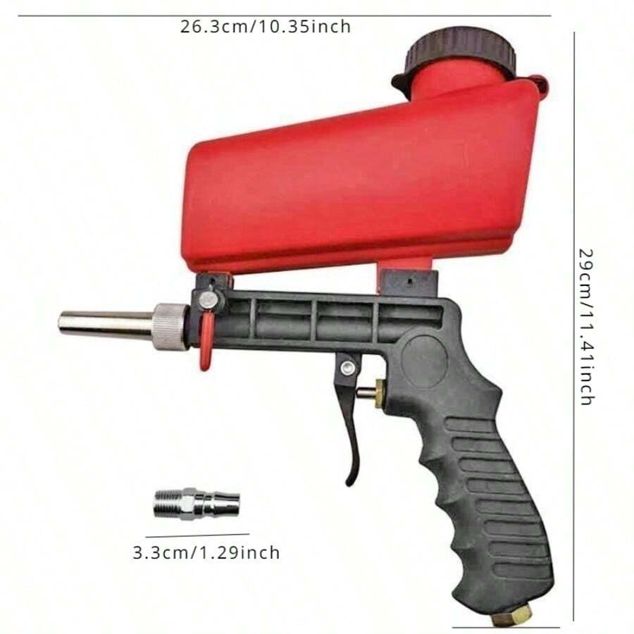 90psi Portable Gravity Sandblasting Gun Aluminium Pneumatic Sandblaster ...