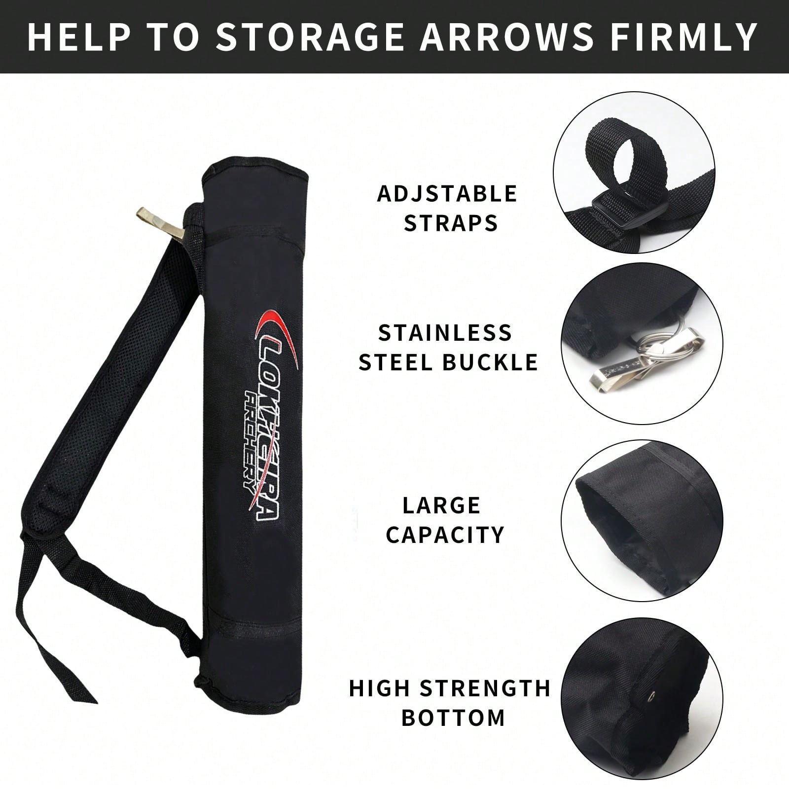 Arrow Quiver, Archery Lightweight Back Arrow Quiver Dual Use Foldable ...