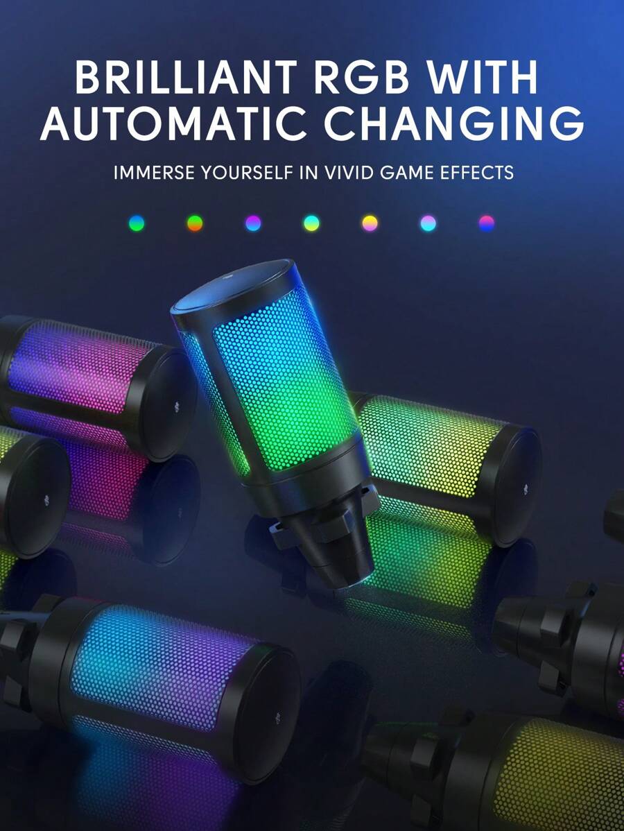 FIFINE Gaming PC USB Microphone, Podcast Condenser Mic With Boom Arm ...