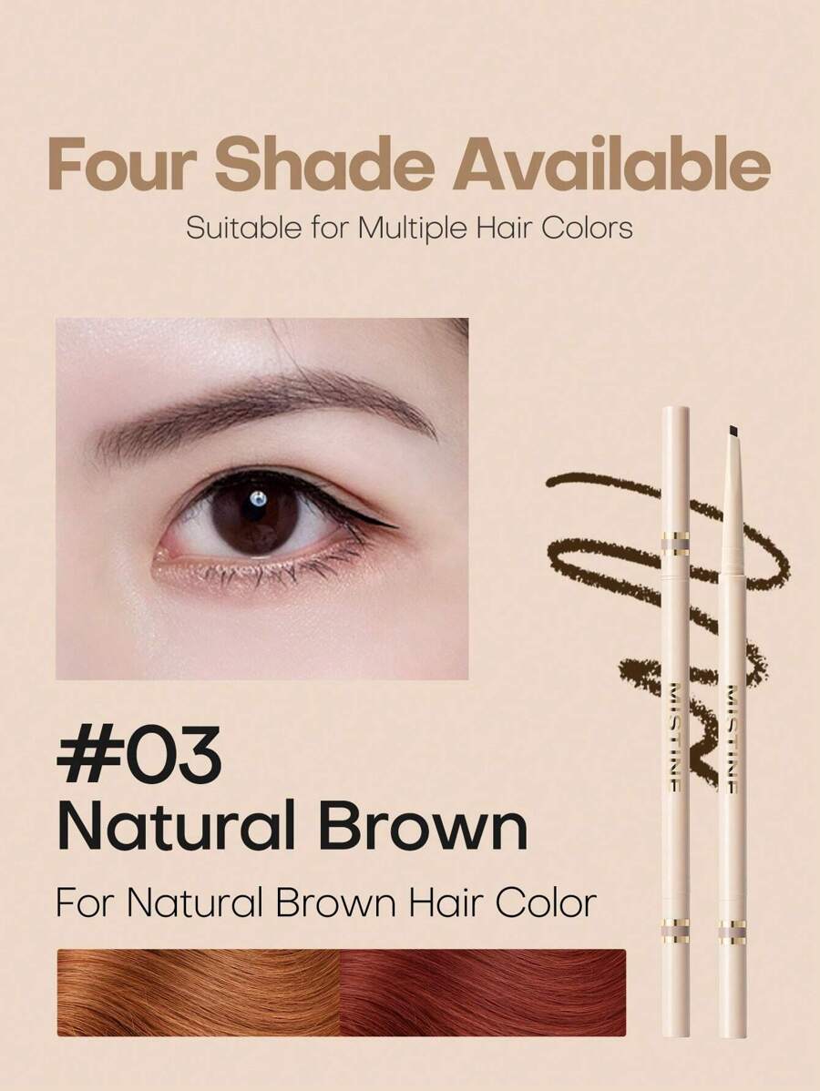 MISTINE Waterproof Eyebrow Pencil Ultra-Fine Felt Tip With Delicate ...