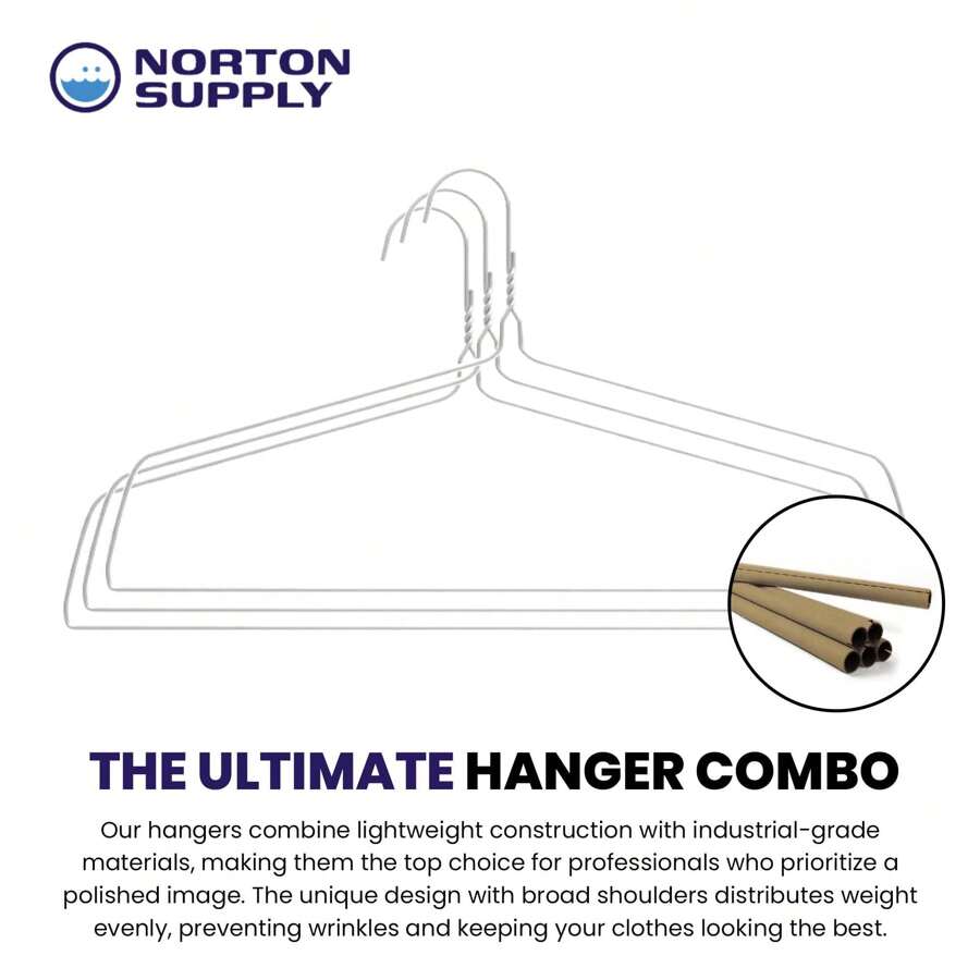 LOCHAS Heavy Duty Wire Clothes Hangers – Galvanized Steel Hangers 10.5 ...