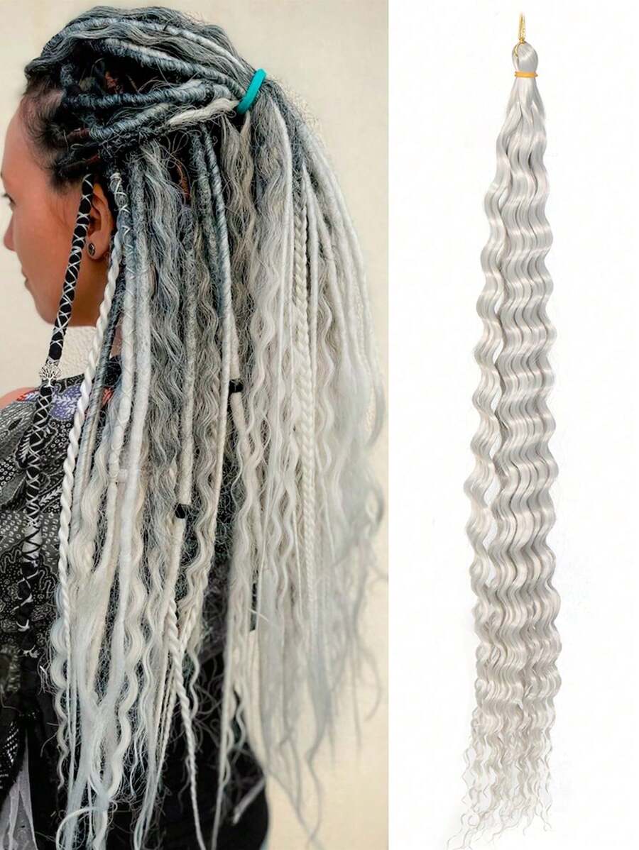 22 Inch Deep Wave Crochet Hair Extensions Ocean Wave Crochet Synthetic ...