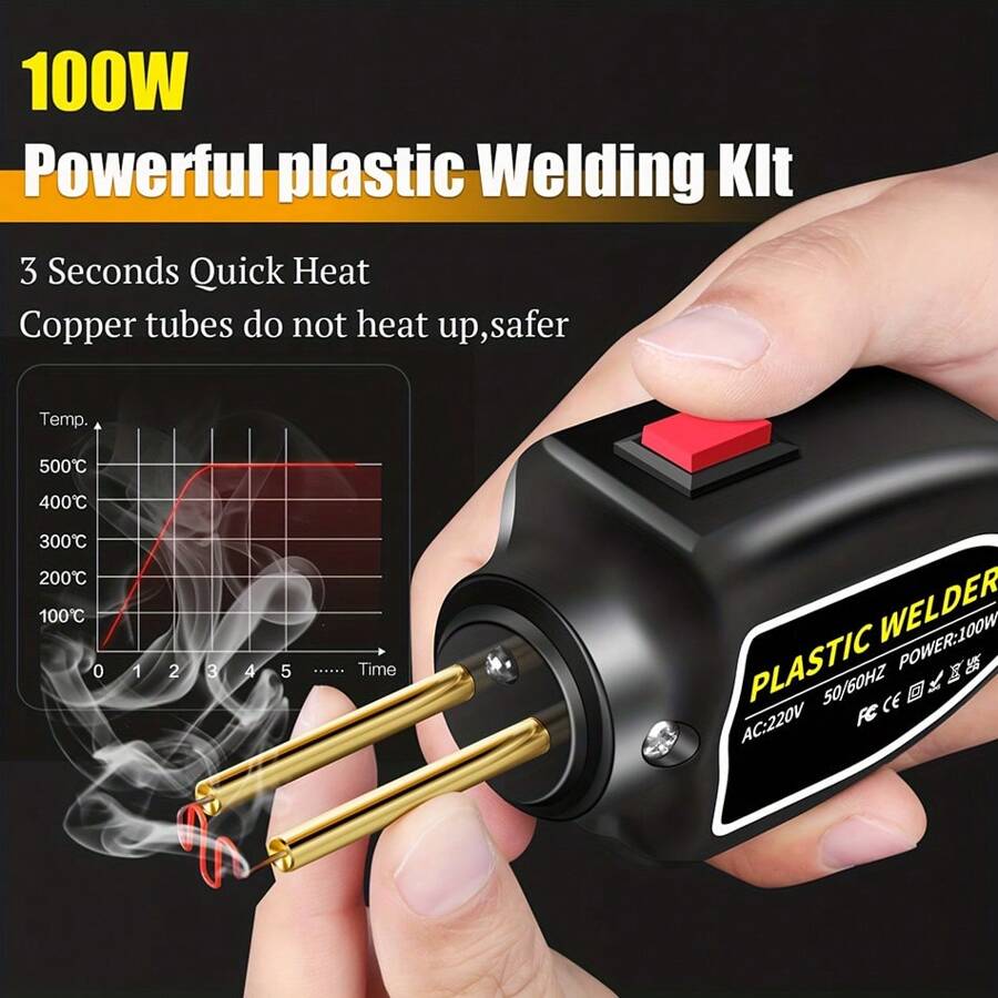100w Plastic Welding Machine With 200 Welding Studs, Hot Stapler For ...