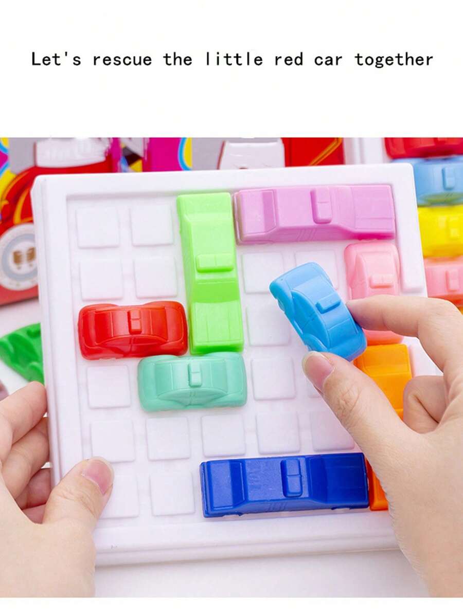 Car Sliding Puzzle With Random Colored Parts Iq Parking Lot Toy Car ...