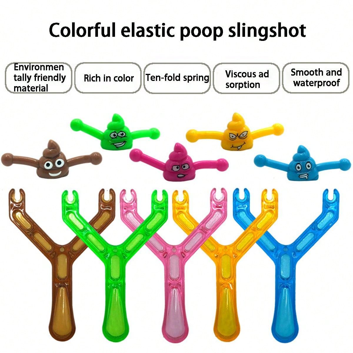 Tpr Poop Shape Slingshot With Launcher For Stress Relief | SHEIN UK
