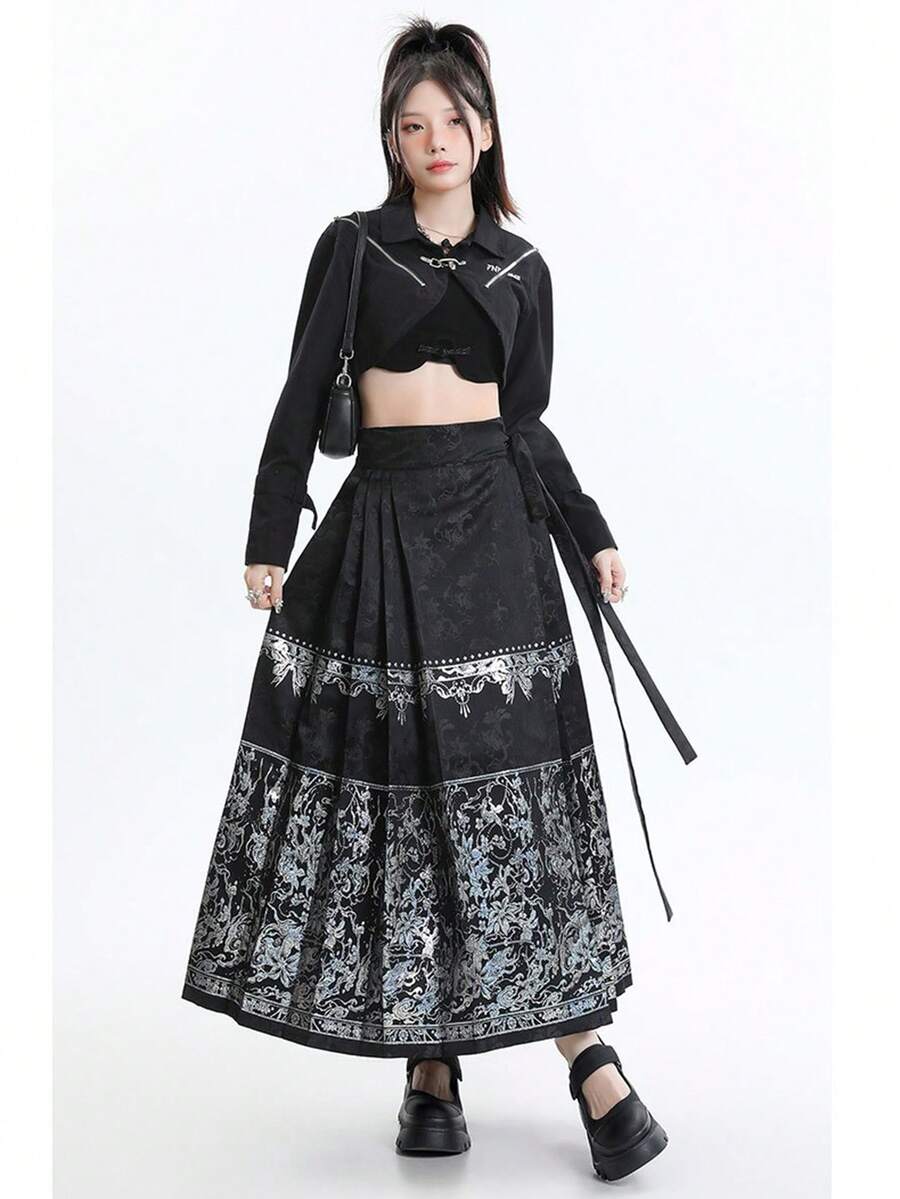 Women's Style Improved Chinese Dress With Embroidered Horse Face ...