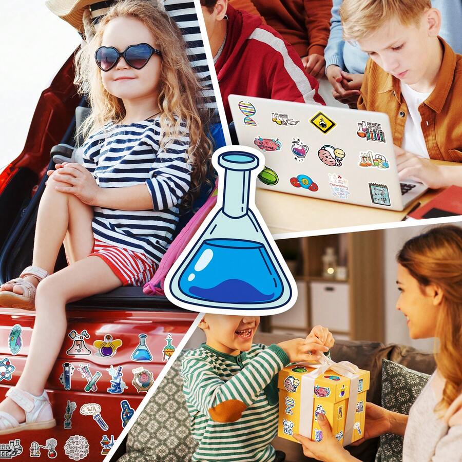 50 Sheets Of Laboratory Science Laboratory Stickers, New Products ...