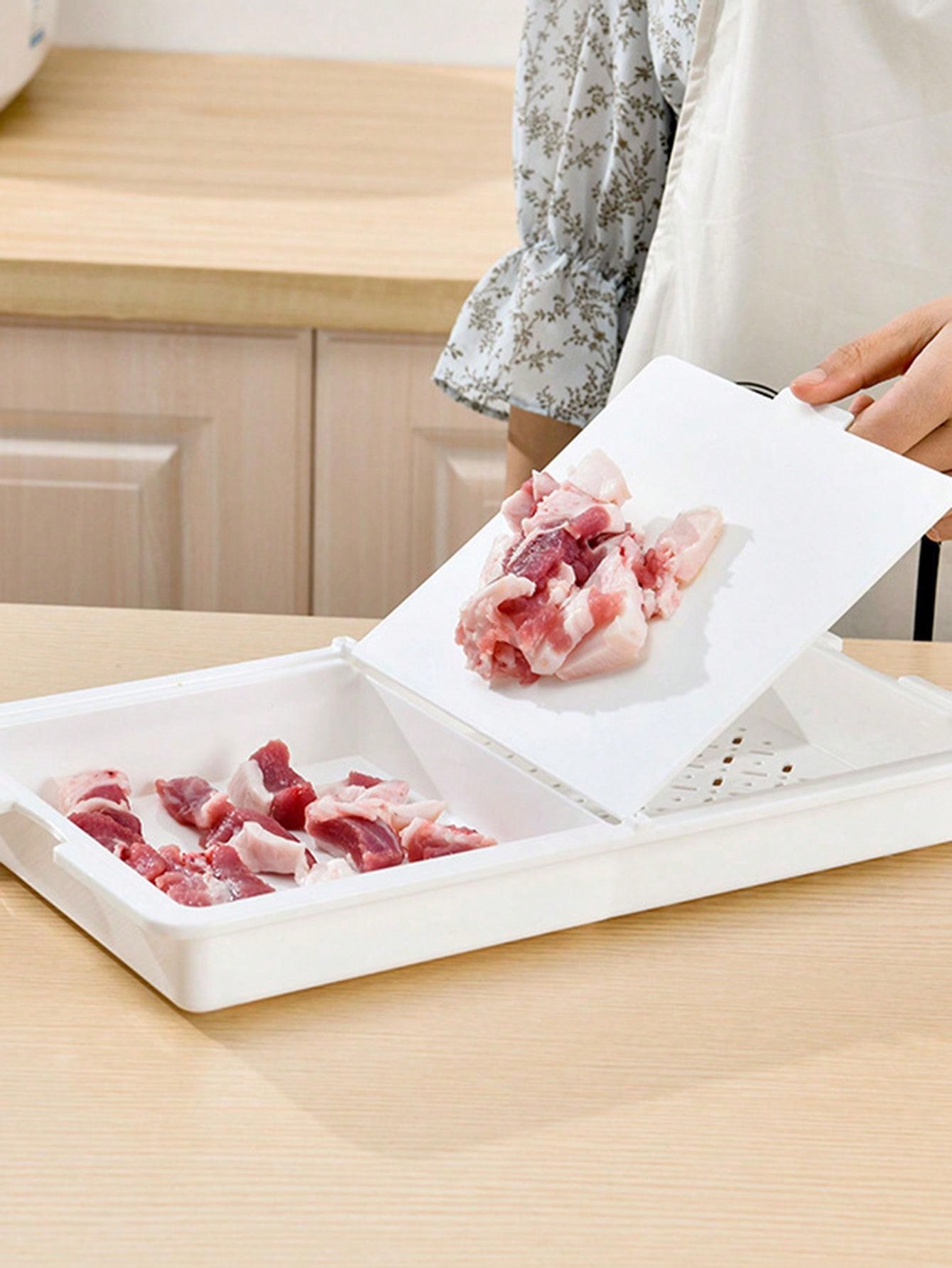 1pc Minimalist Multi-Functional 3-In-1 Cutting Board: Double-Sided Anti ...