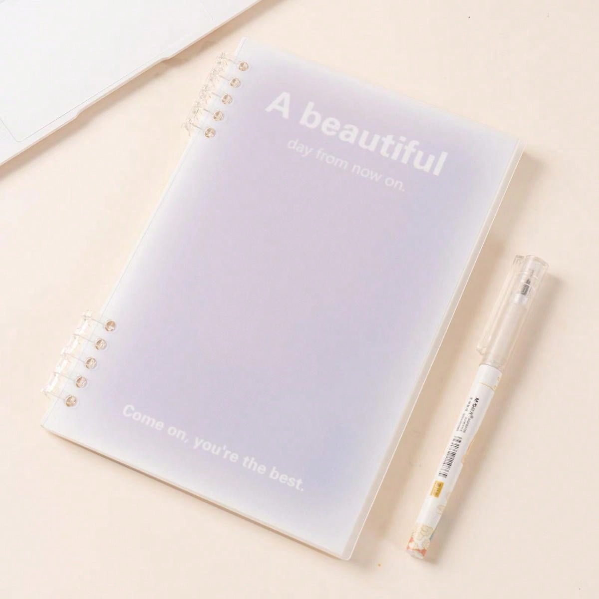Candy-Colored Notebook Simple Clear 10-Hole Non-Sticky Fresh Notebook ...