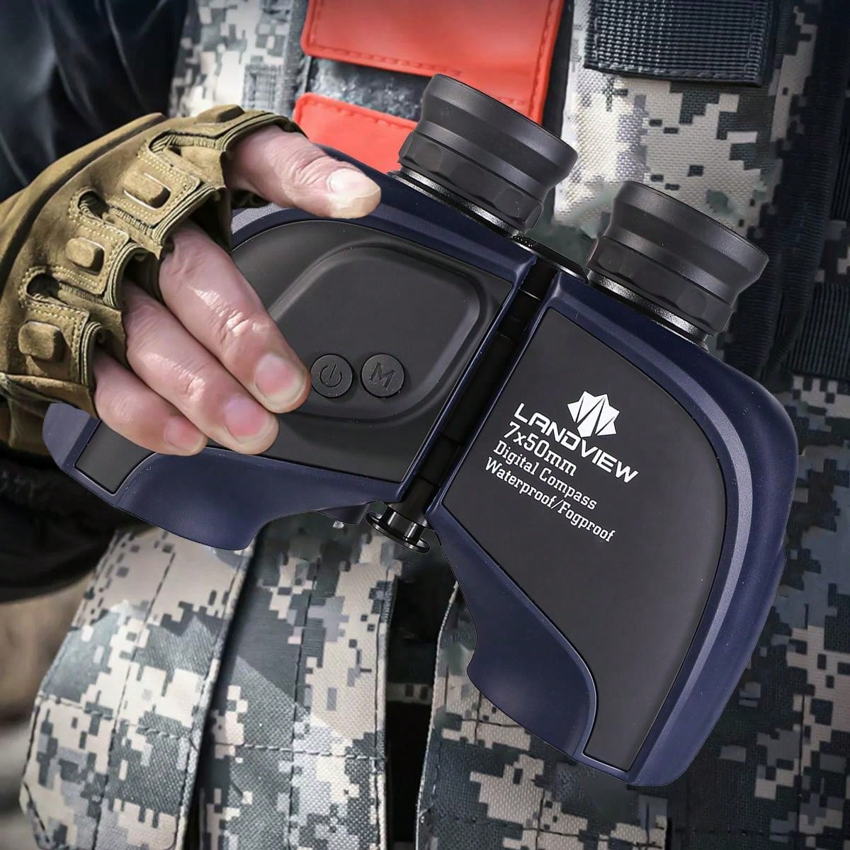 LANDVIEW 1pc Blue Marine Binoculars For Adults,7x50 Binoculars ...