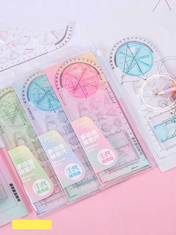 Secondary School Multi-Function Drawing Drafting Tool Parabolic Stencil ...