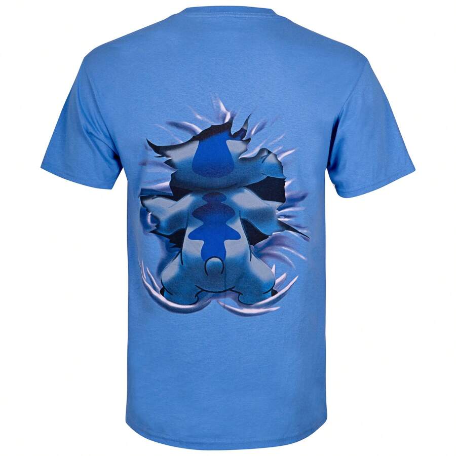 Lilo And Stitch Bursting Through Blue Disney T-Shirt | SHEIN USA