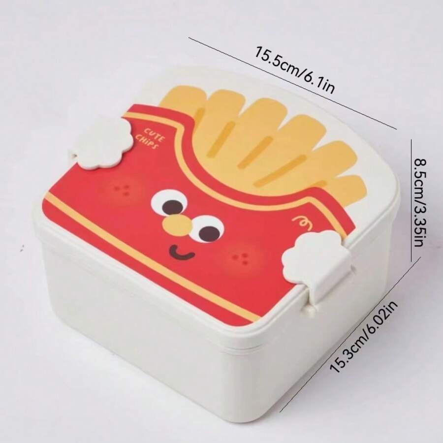 A Cute French Fry Pattern Lunch Box Travel Lunch Box With Random ...
