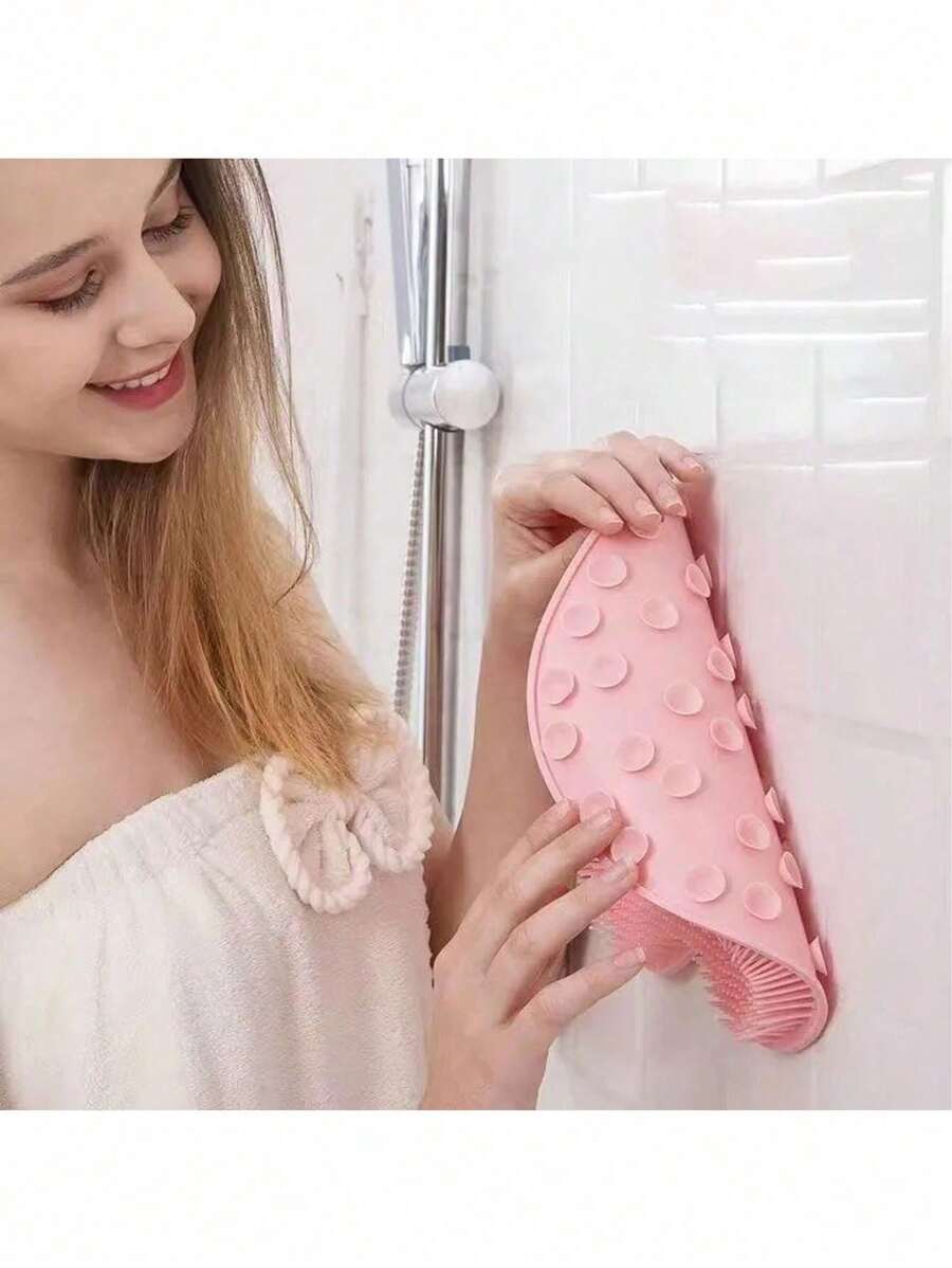 Silicone Shower Brush - Exfoliating Shower Brush - Body Cleaning Brush ...