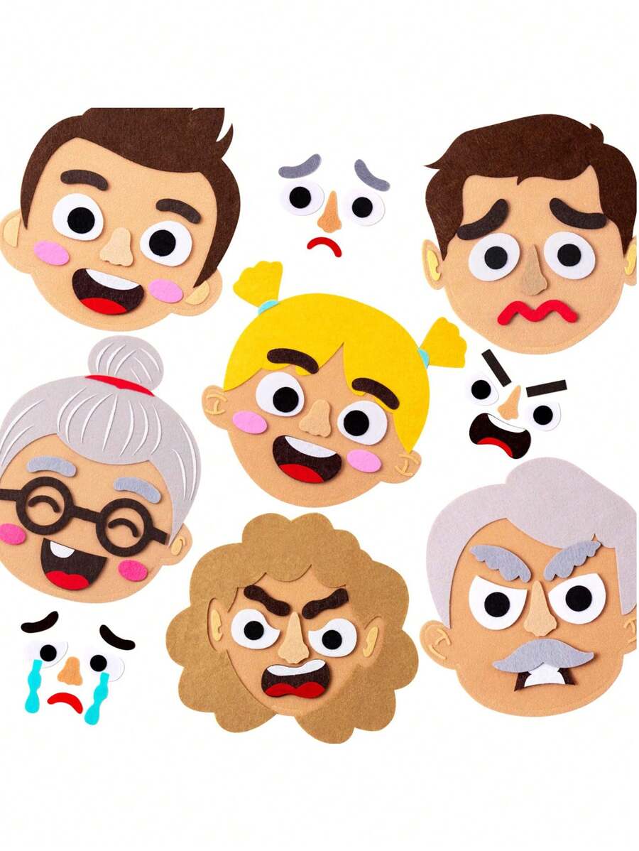 Social-Emotional-Learning-Activities For Kids - 6 Face Emotion-Boards ...