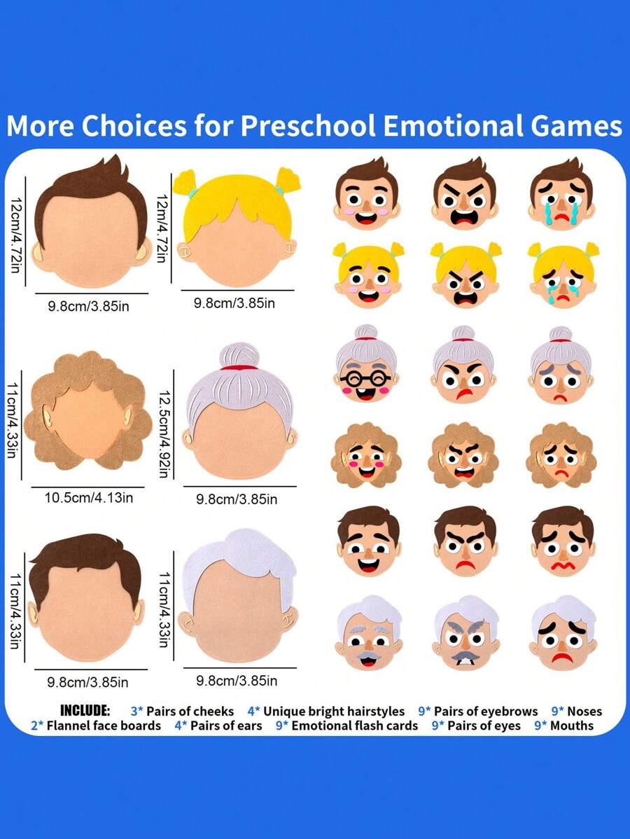 Social-Emotional-Learning-Activities For Kids - 6 Face Emotion-Boards ...