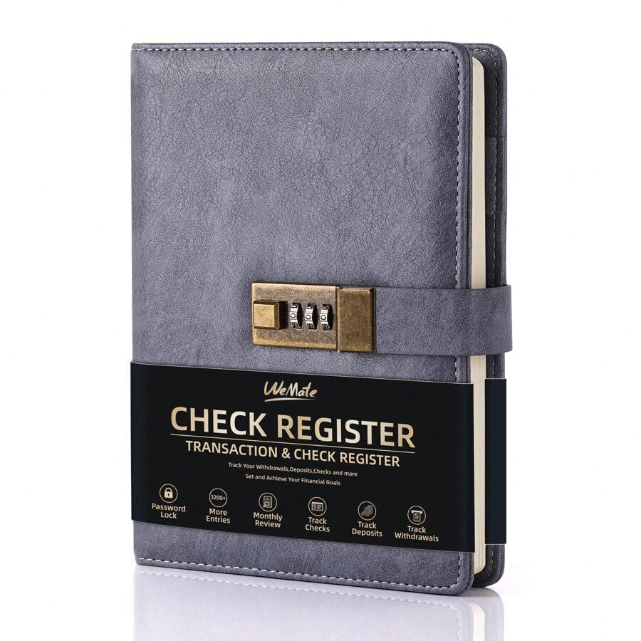 Check Registers,Check Registers For Personal Checkbook,A5 Leather Check ...