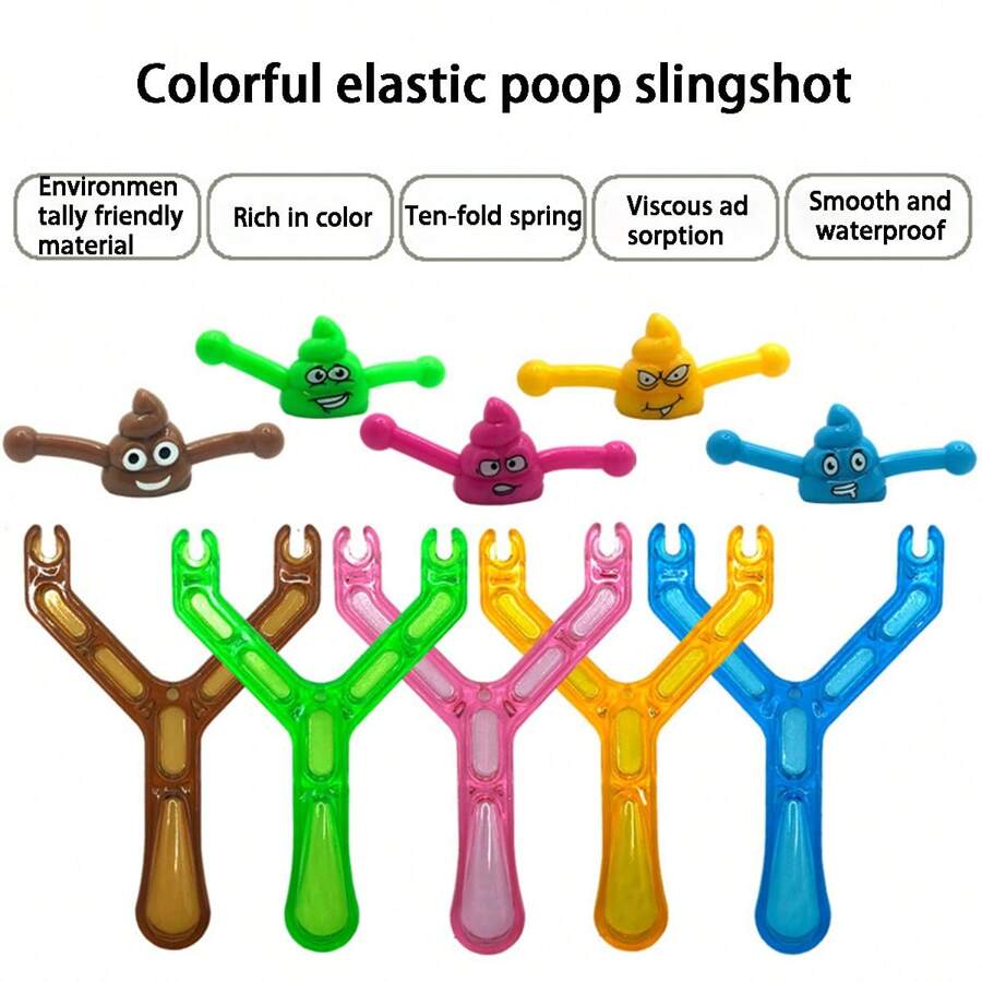 Tpr Poop Shape Slingshot With Launcher For Stress Relief | SHEIN USA