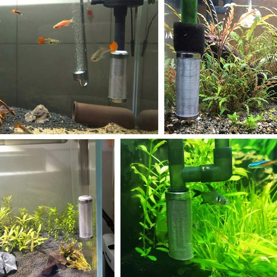 1pc Stainless Steel Inlet Strainer Cover For Fish Tank Aquarium Filter ...