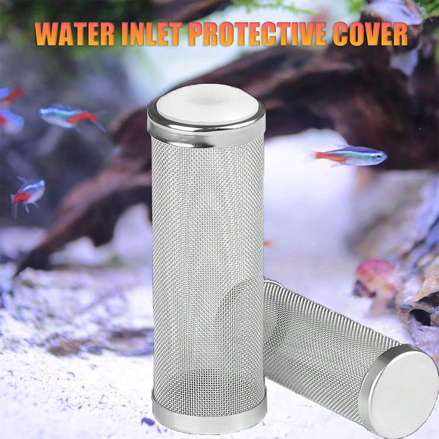 1pc Stainless Steel Inlet Strainer Cover For Fish Tank Aquarium Filter ...