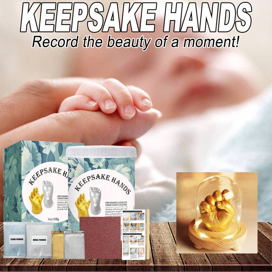 Baby Handprint & Footprint Memory Set 3d Baby Handprint And Footprint ...