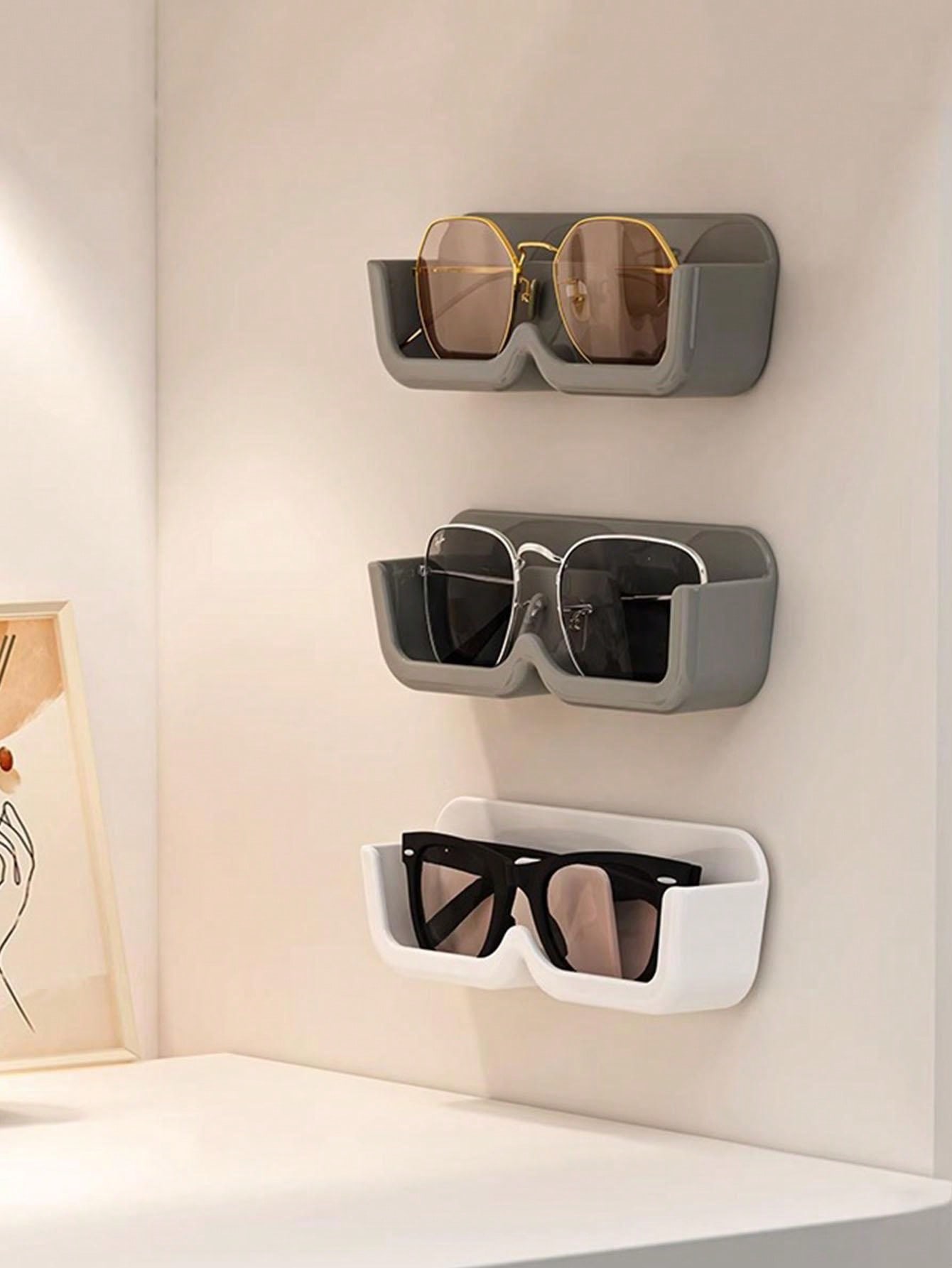 1pc Wall Mounted Eyeglass Holder Stand, No Drilling & Decorative Design ...