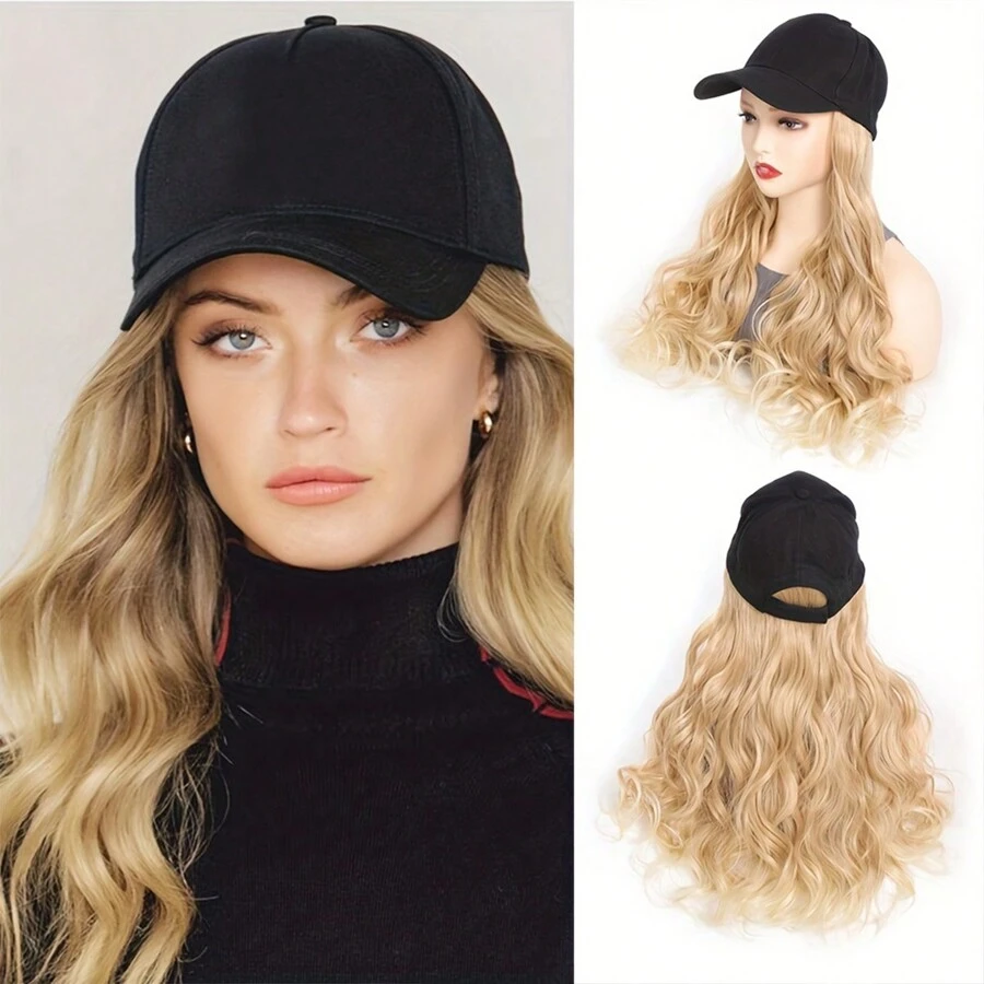 Baseball Cap With Hair Extensions For Women Adjustable Hat With ...