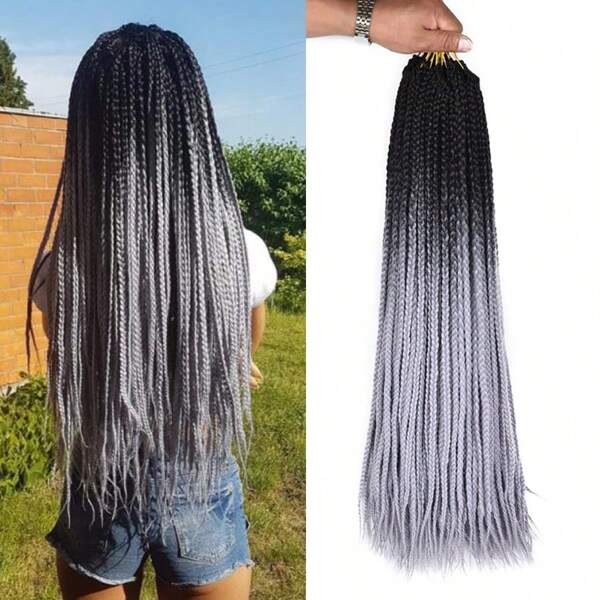 1piece Box Braids Crochet Hair 24 Inch Long Crochet Braids Pre Looped ...