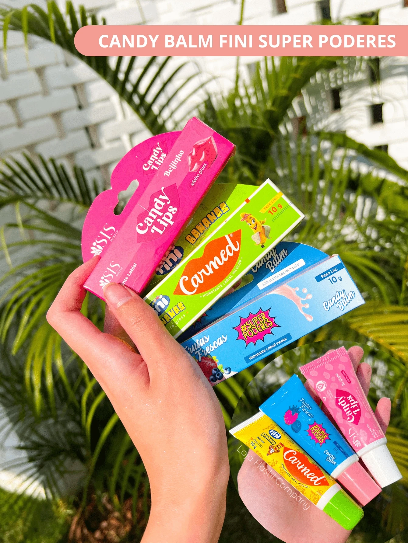 Lip Balm Candy Fini Cheiro de Bala Super Poderes Gloss Brilho Labial ...