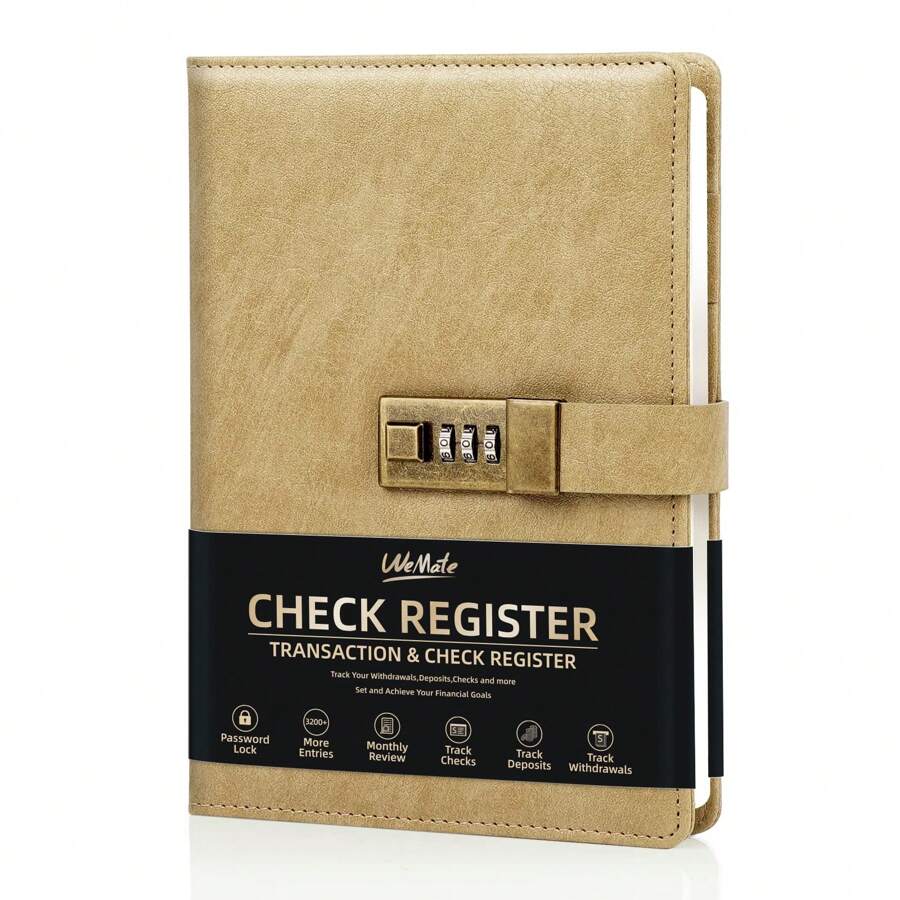 Check Registers,Check Registers For Personal Checkbook,A5 Leather Check ...