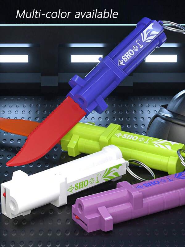 1pc Blue 3D Gravity Spring Carrot Knife, Creative Decompression Toy Gun ... 1pc Blue 3D Gravity Spring Carrot Knife, Creative Decompression Toy Gun ...