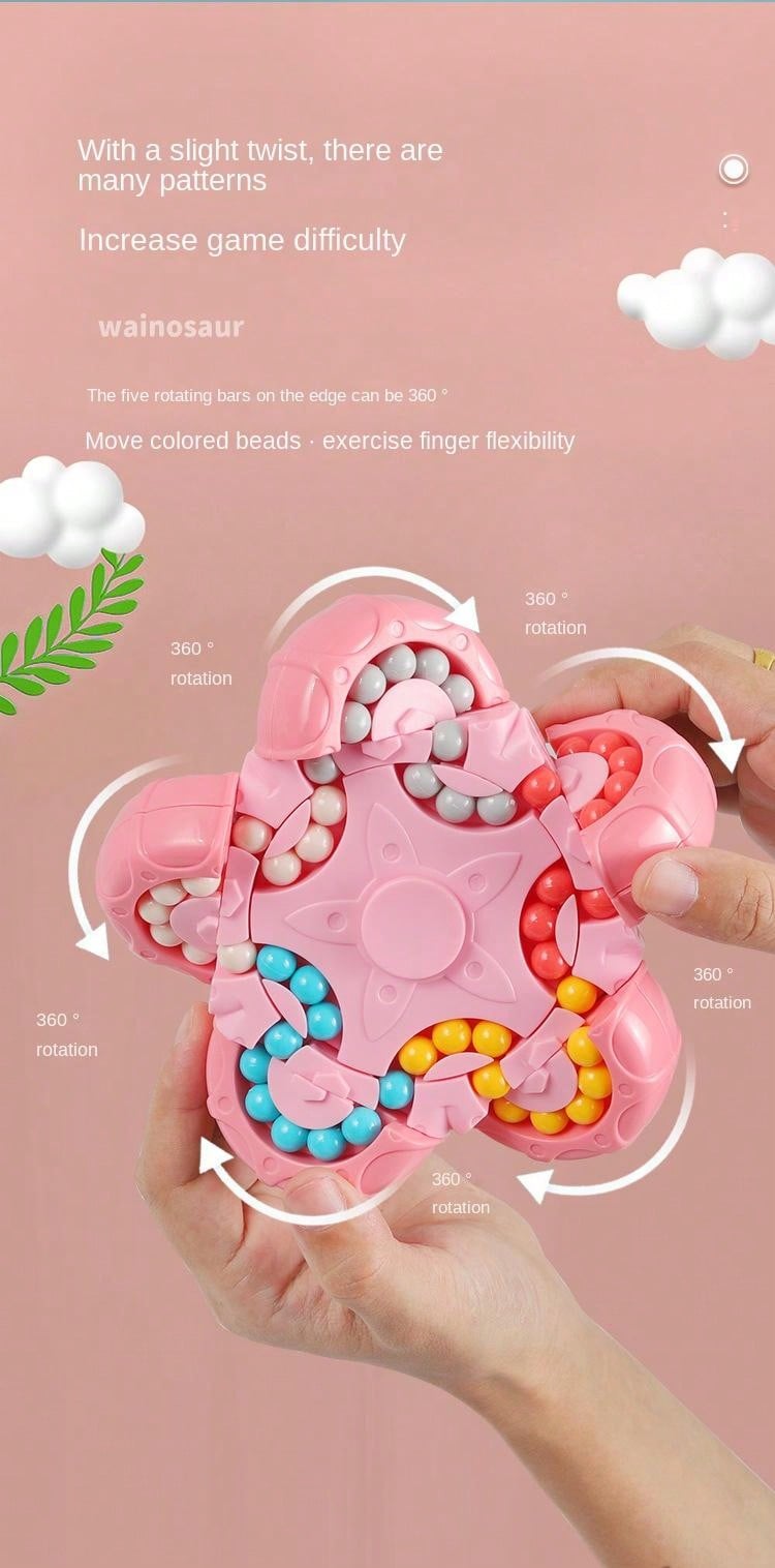 10 Sides Rotating Magic Bean Cube Puzzle Toy, Blue | SHEIN EUR