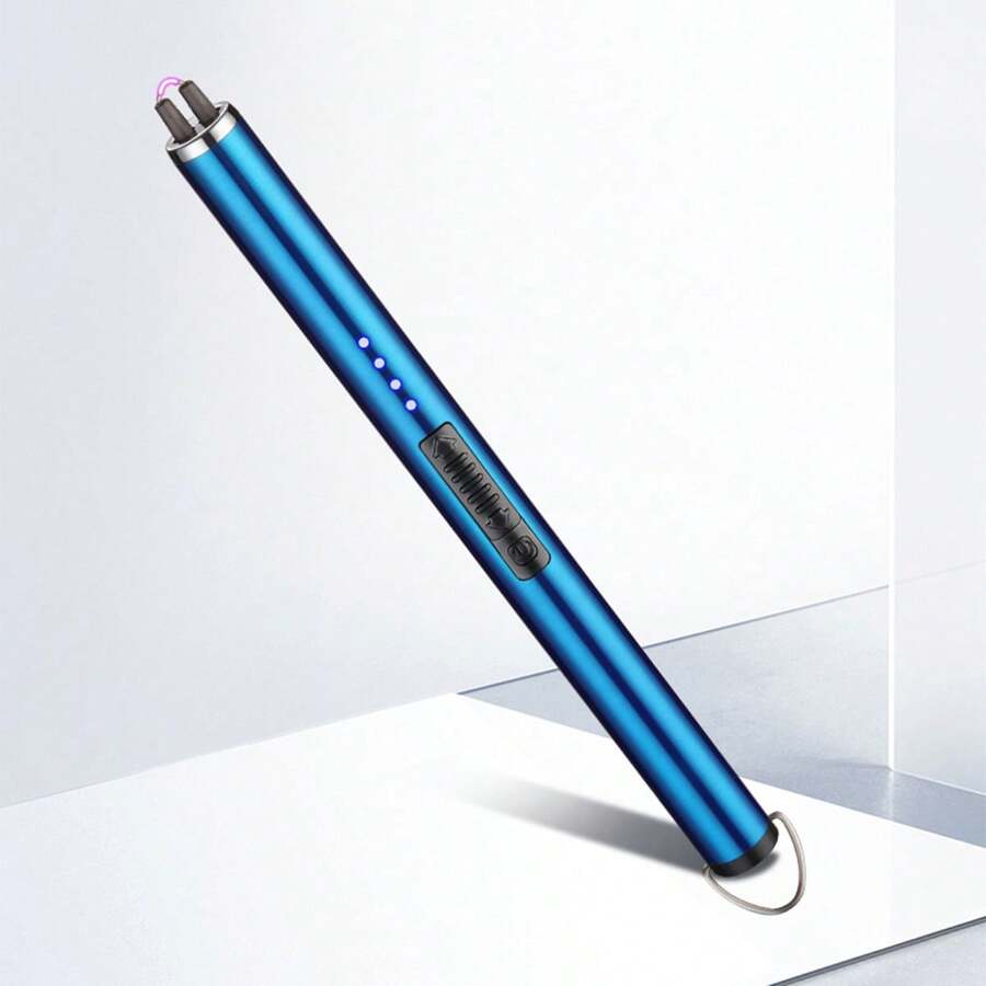 1pc Electronic Usb Rechargeable Metal Arc Pulse Mini Lighter With Slim ...