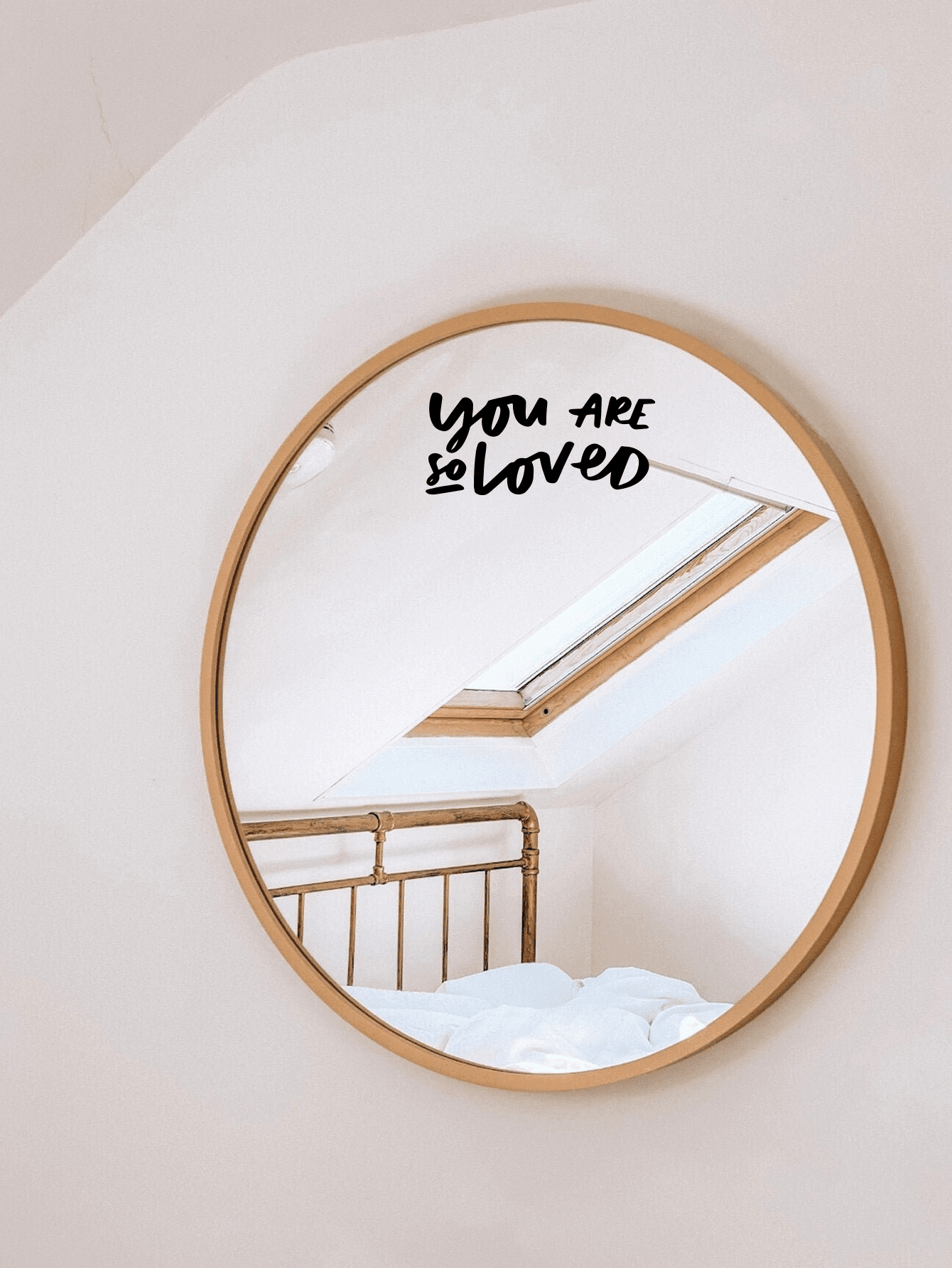 You Are So Loved Decal, Mirror Affirmation, Salon Décor, Vinyl Sticker ...
