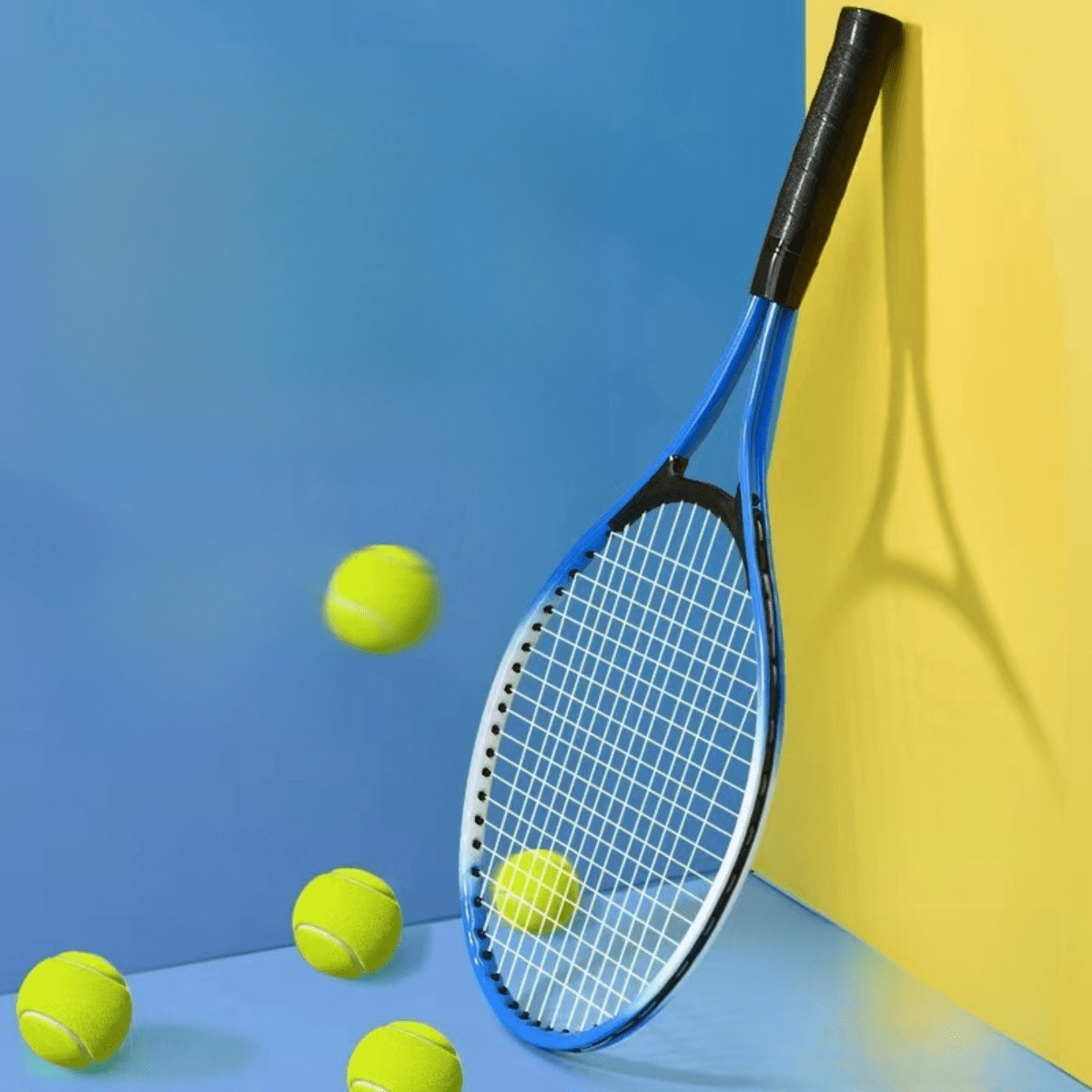 Tennis Racket Tennis Trainer Single Player With String Rebound Base ...