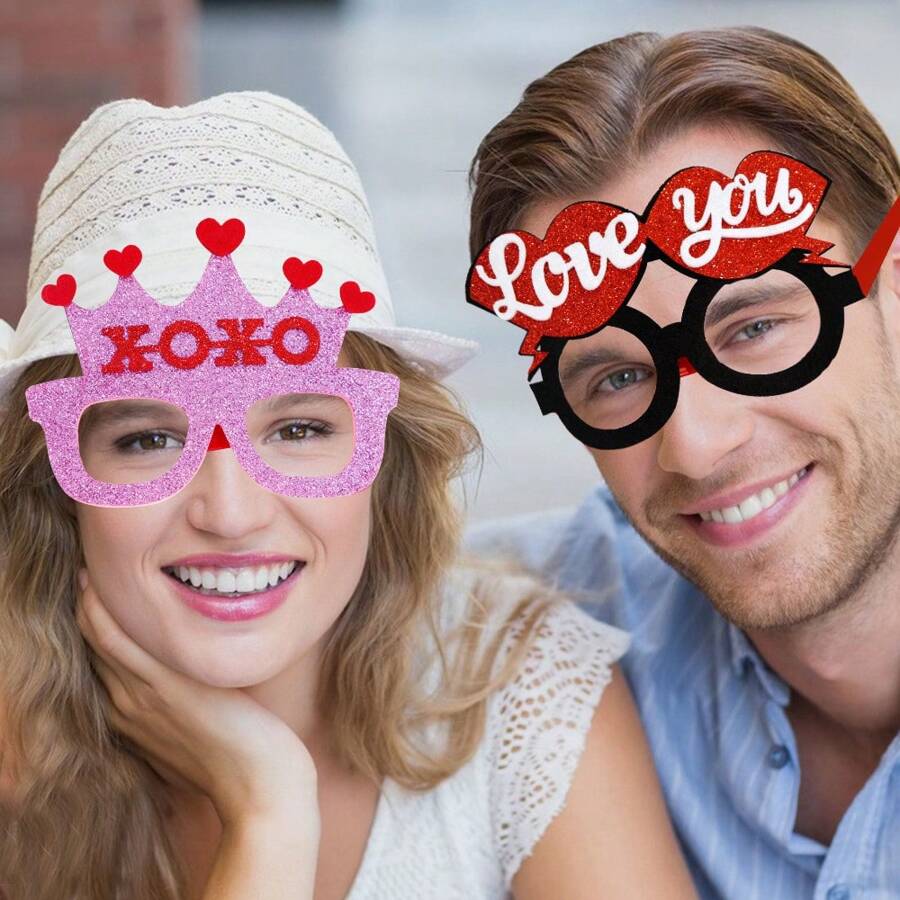 2024 New Valentine'S Day Eyeglasses For Party Decorations, With Love ...