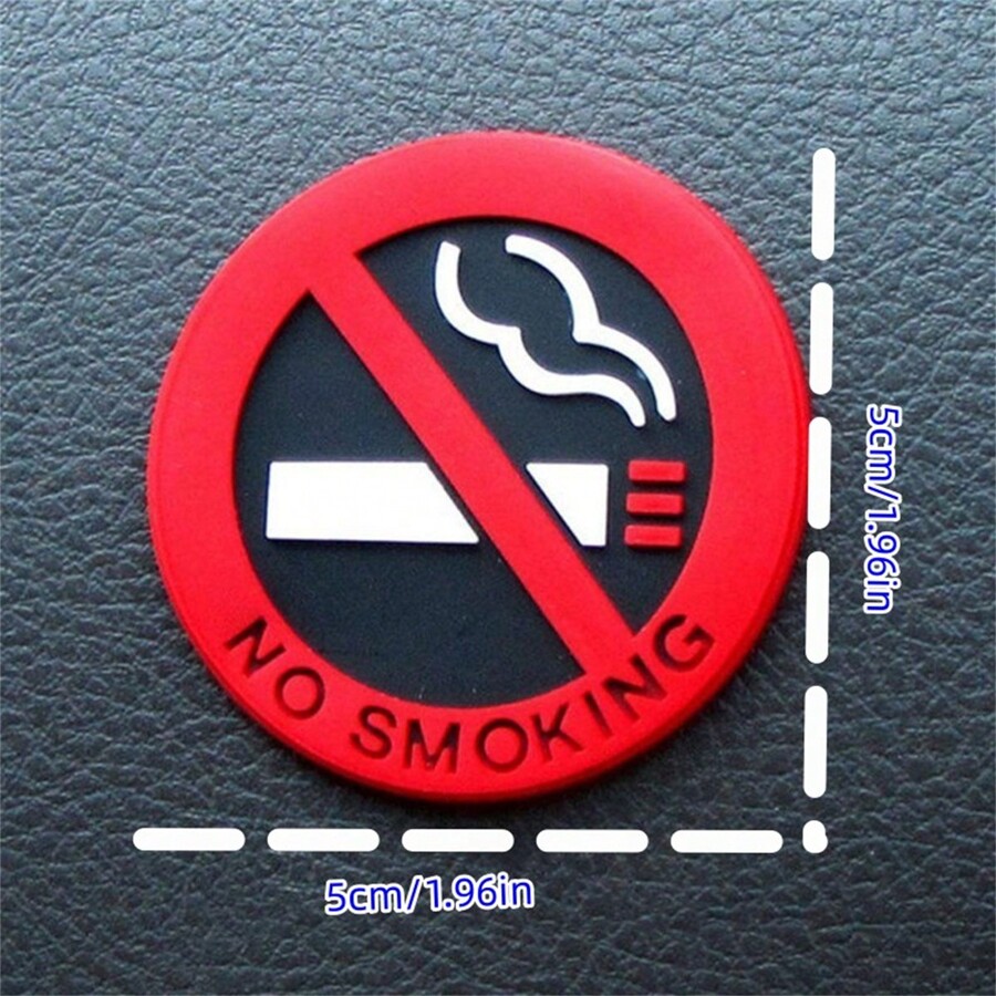 No Smoking Car Stickers Styling Round Red Sign Vinyl Sticker For Auto ...