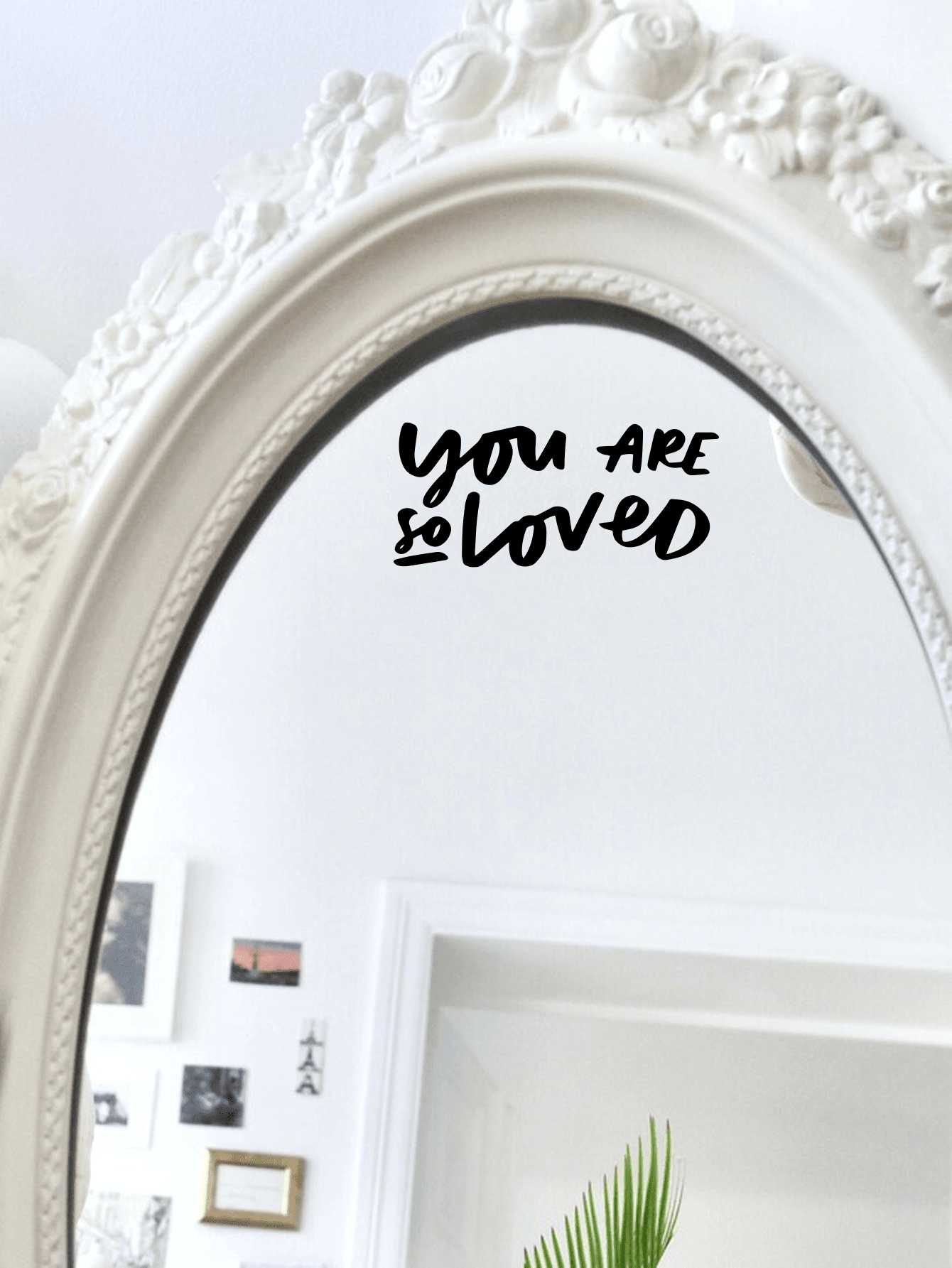 You Are So Loved Decal, Mirror Affirmation, Salon Décor, Vinyl Sticker ...