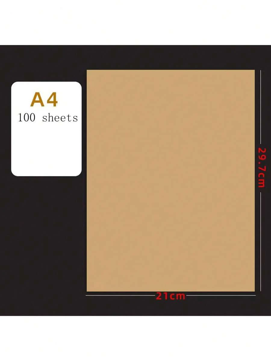100 Sheets A4 Kraft Paper For Drawing Card Paper Coloured Pencil ...
