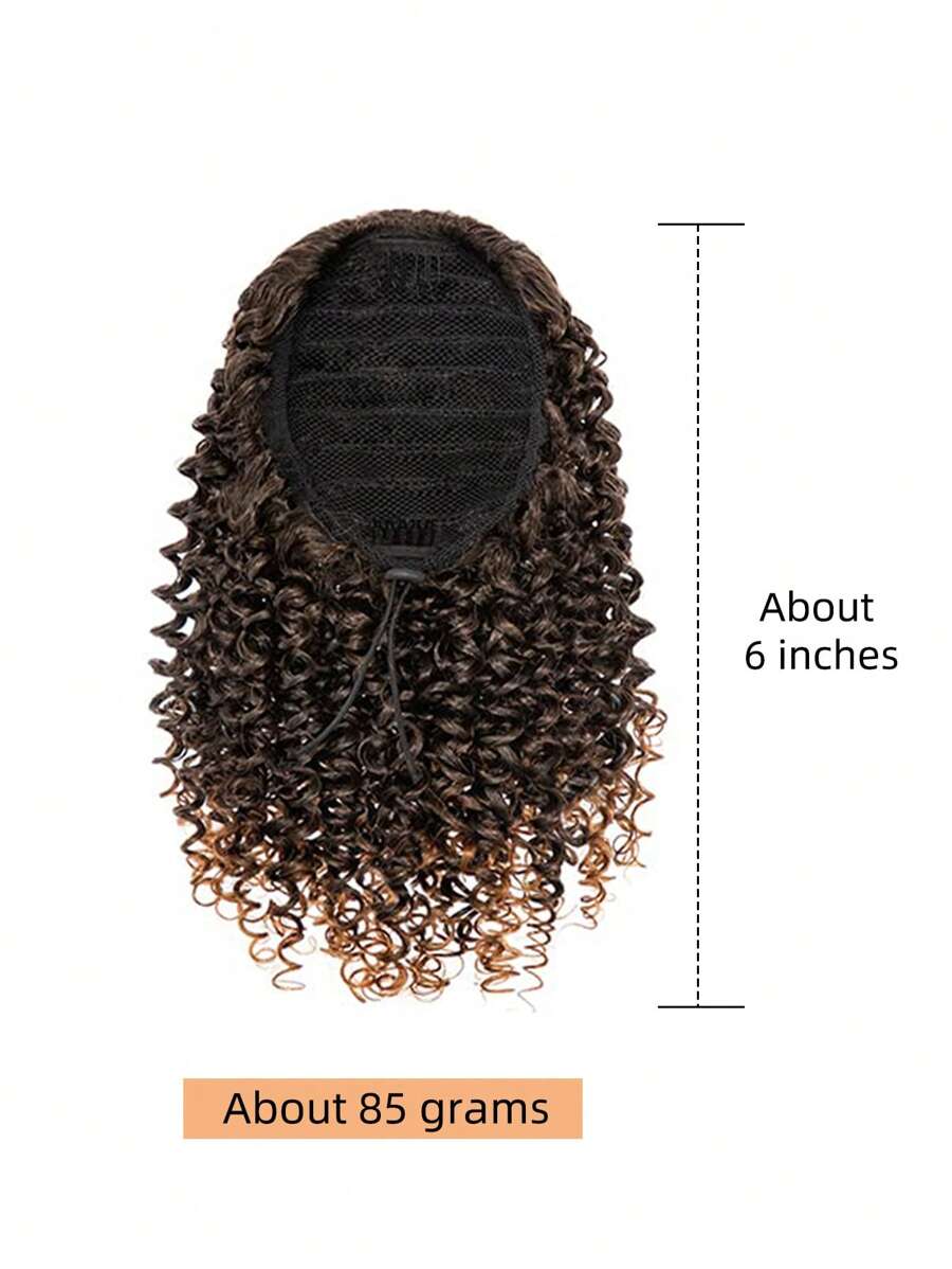 SHDanrtsey Drawstring Ponytail Afro Kinky Curly Ponytails For , PEACOCO ...