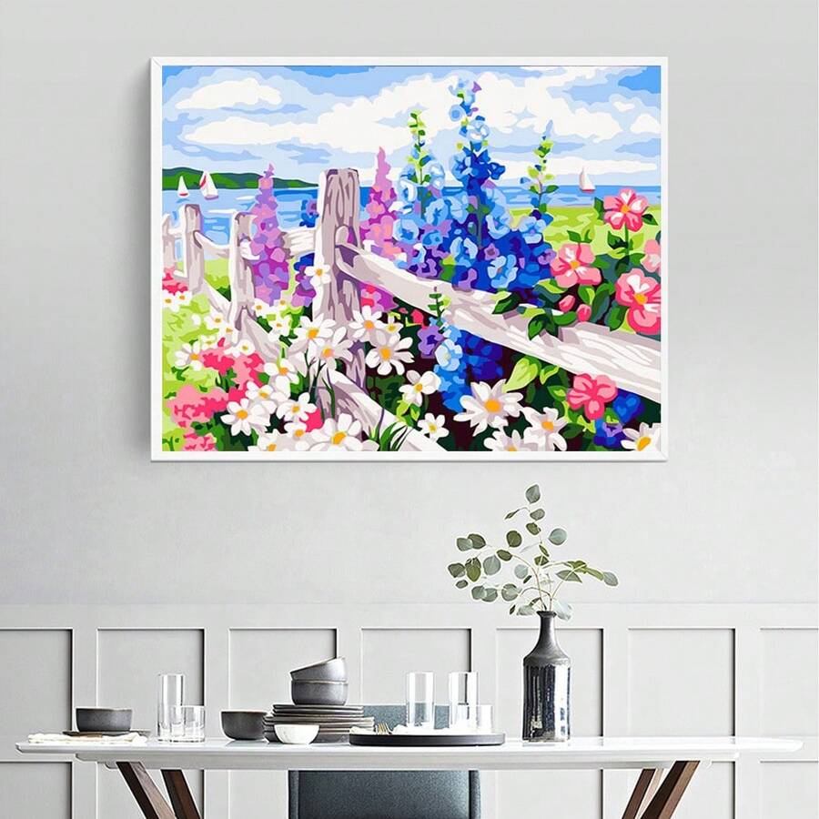 1 Stück Gerollte Leinwand – Keine Falten, Diy-acrylmalen Nach Zahlen Für Erwachsene, Abstand Auf ...