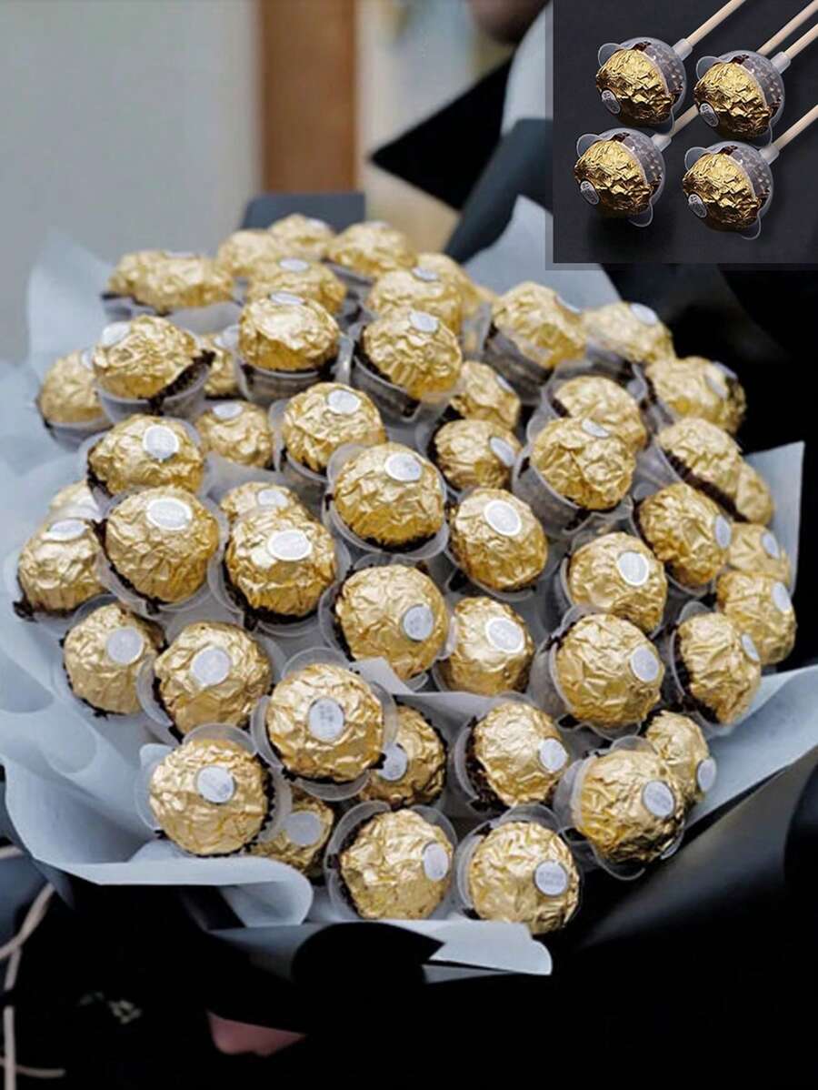 20pcs/Set Diy Candy & Chocolate Flower Stand, With 10 Transparent Ball ...