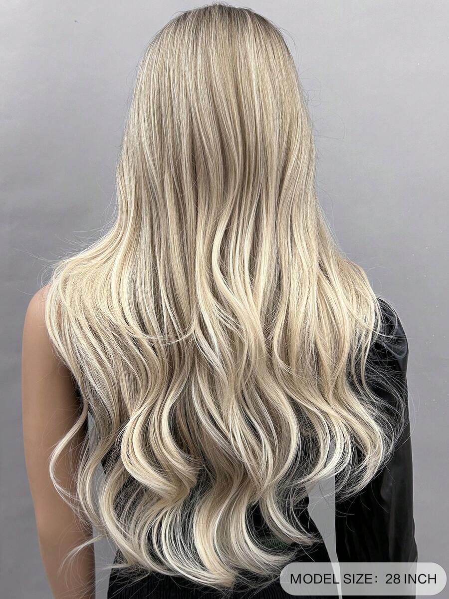 Multi-Colored 28-Inch Long Hair With Bangs Long Curly Synthetic Women's ...