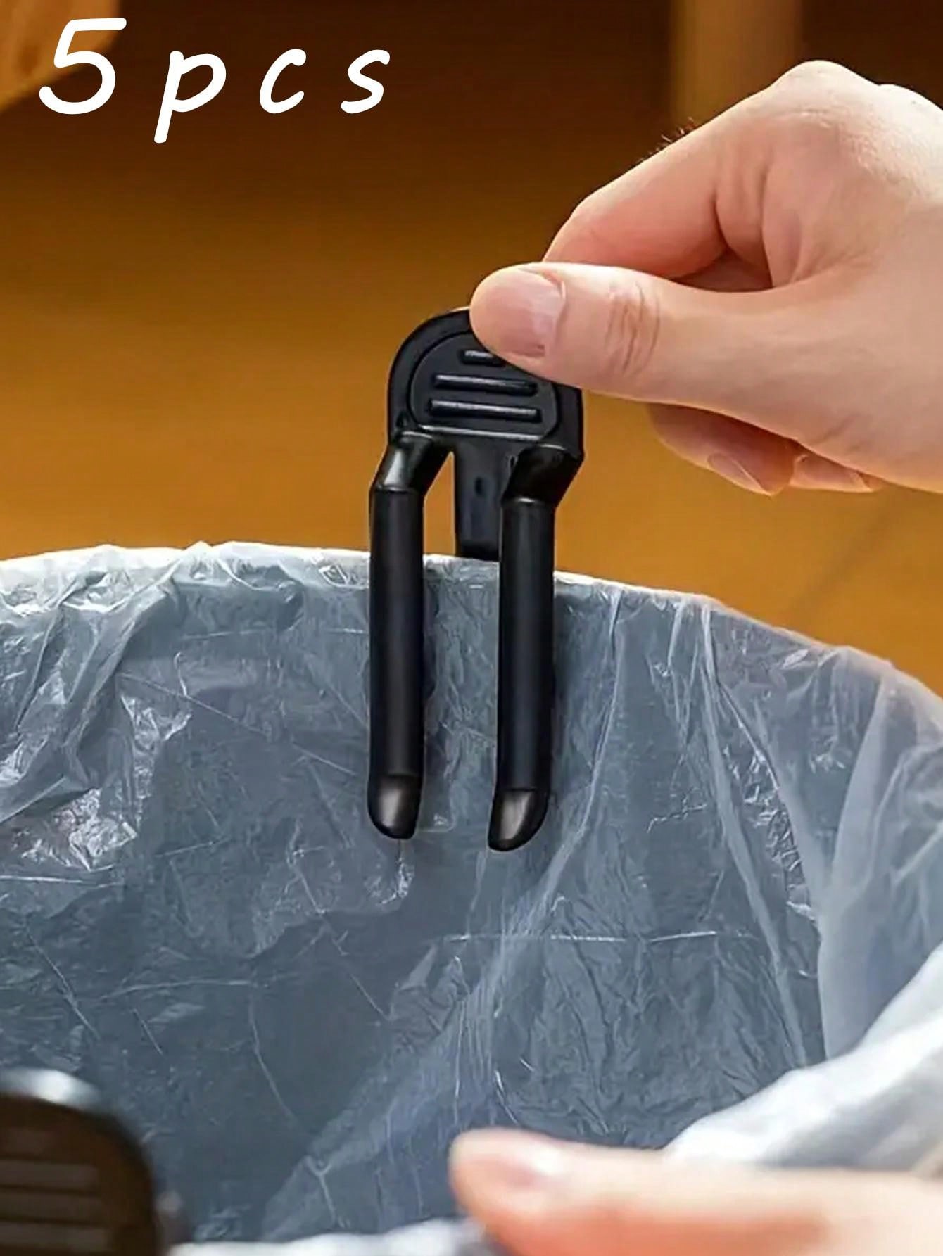 5pcs Plastic Garbage Bag Clip, Practical Waste Bin Bag Fixed Holder ...