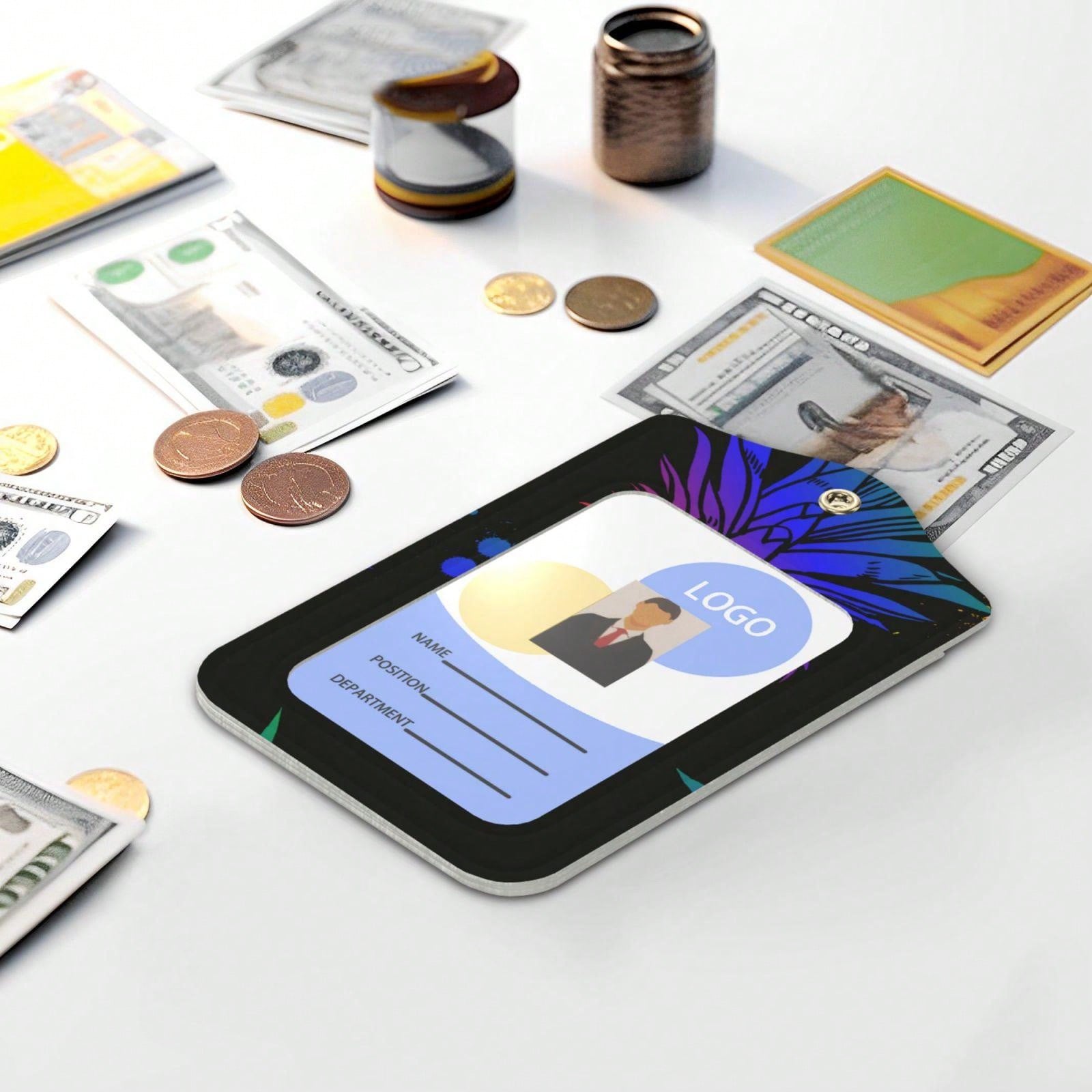 Leather Work Badge Protective Cover, Id Card Holder, Business Employee ...