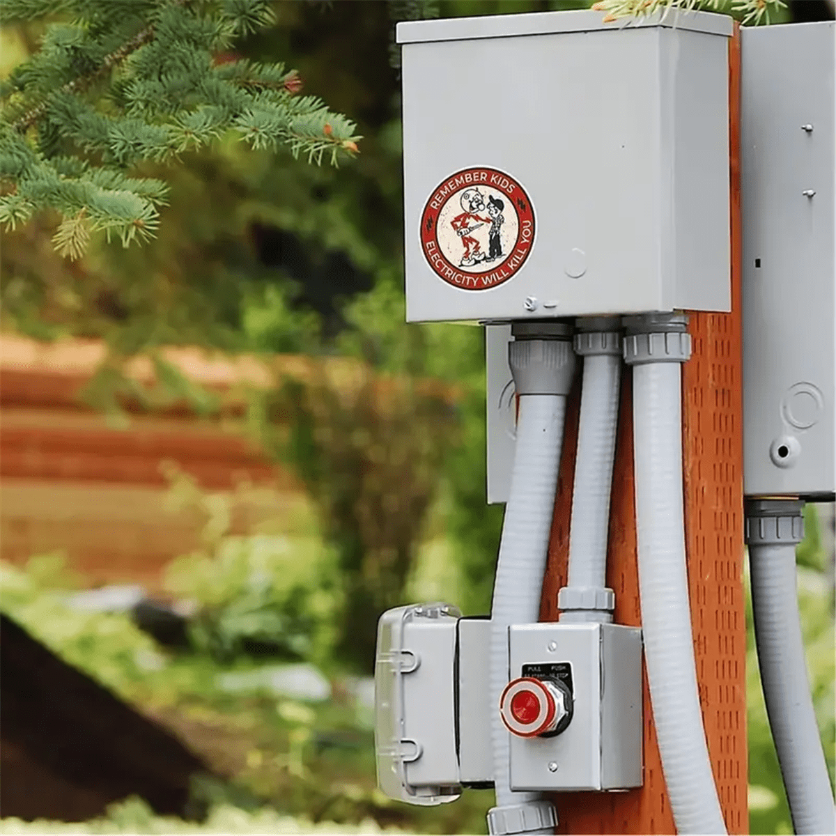 3pcs Electric Shock Hazard Warning Remember Electricity Will Kill You ...