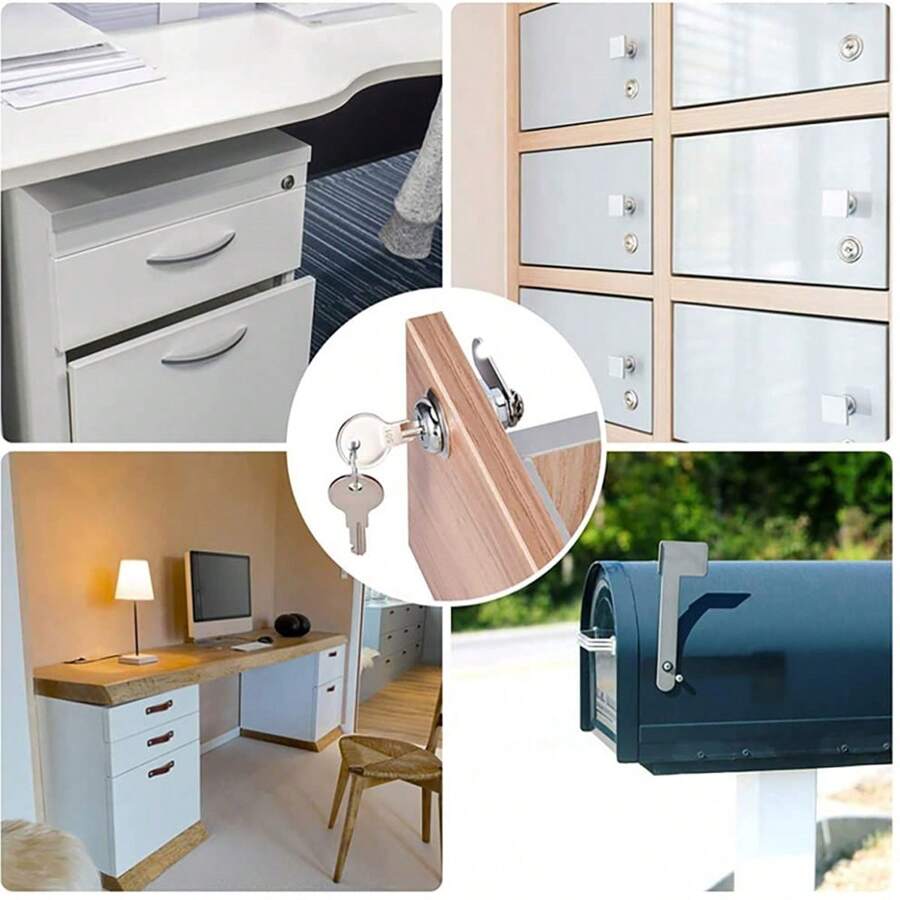 1 Pack/2 Pack Cabinet Locks With Keys, Cam Lock Keyed Alike, Secure ...