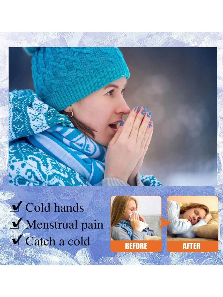 20pcs(1 Pakage)Disposable Self-Heating Cold-Proof Warm Body Patch Fever ...